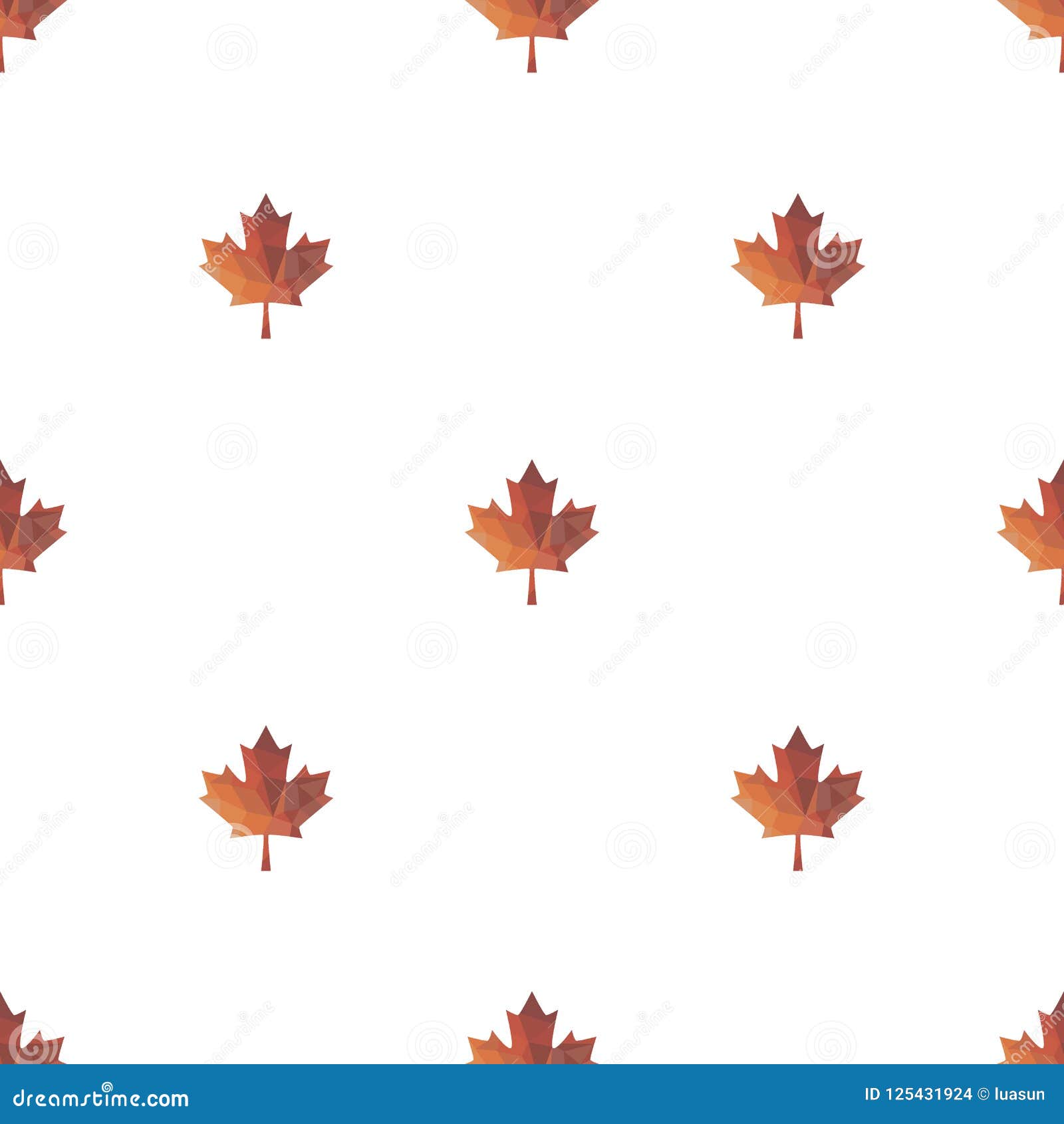 Maple Leaf Canadian Seamless Pattern Abstract Polygonal Style Stock ...