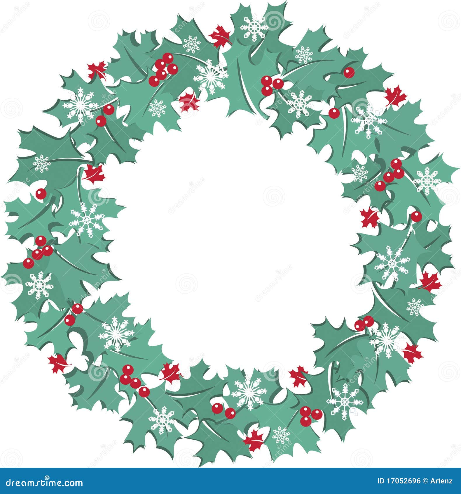 Maple Leaf Christmas Wreath Stock Vector - Illustration of holiday ...