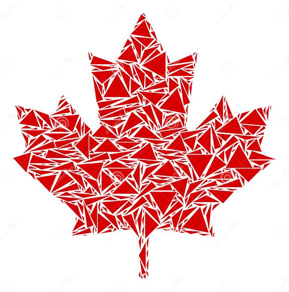 Maple Leaf Collage of Triangles Stock Vector - Illustration of floral ...