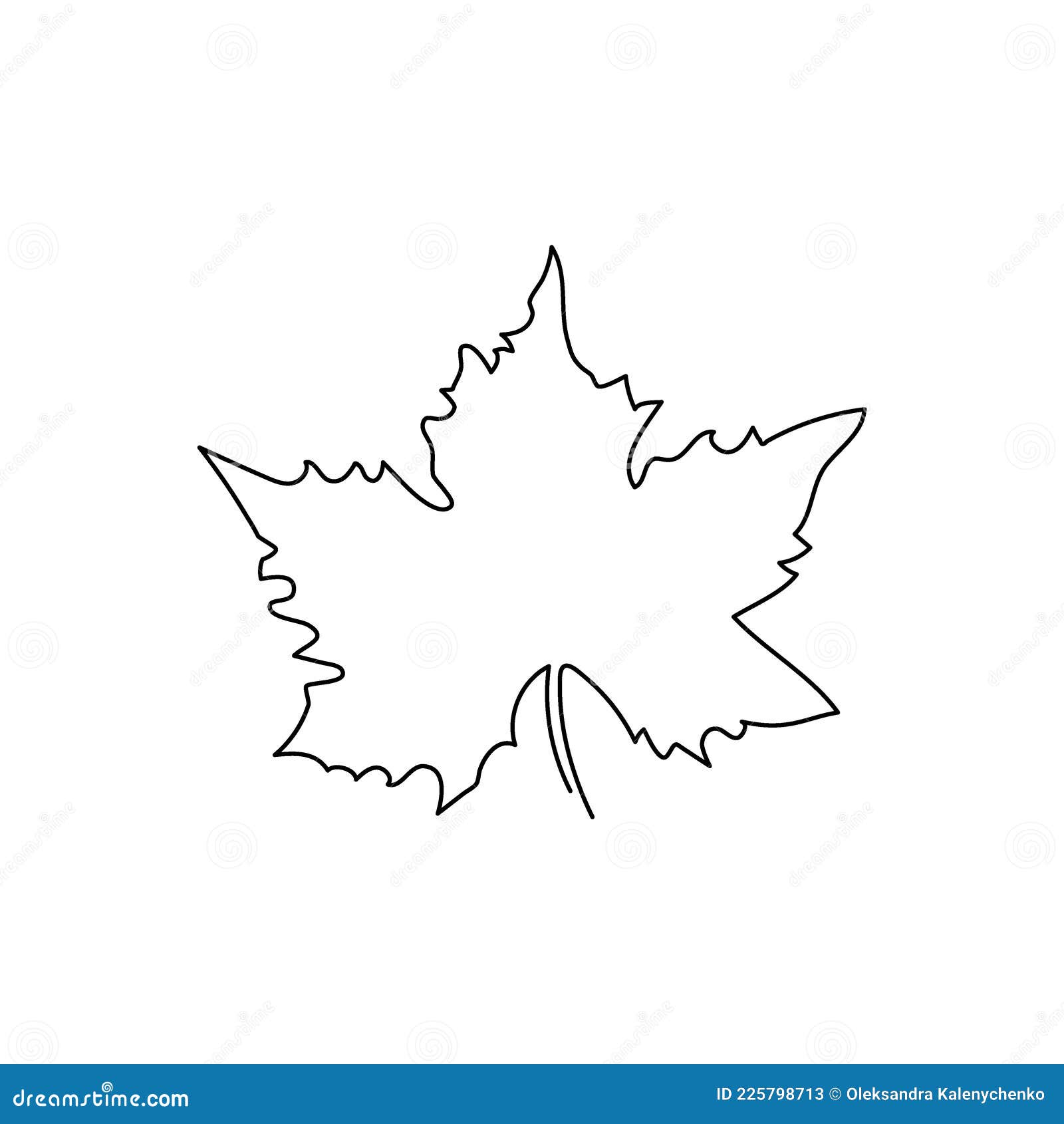 Maple Leaf Continuous Line Drawing. One Line Art of Tree Leaves, Herb ...