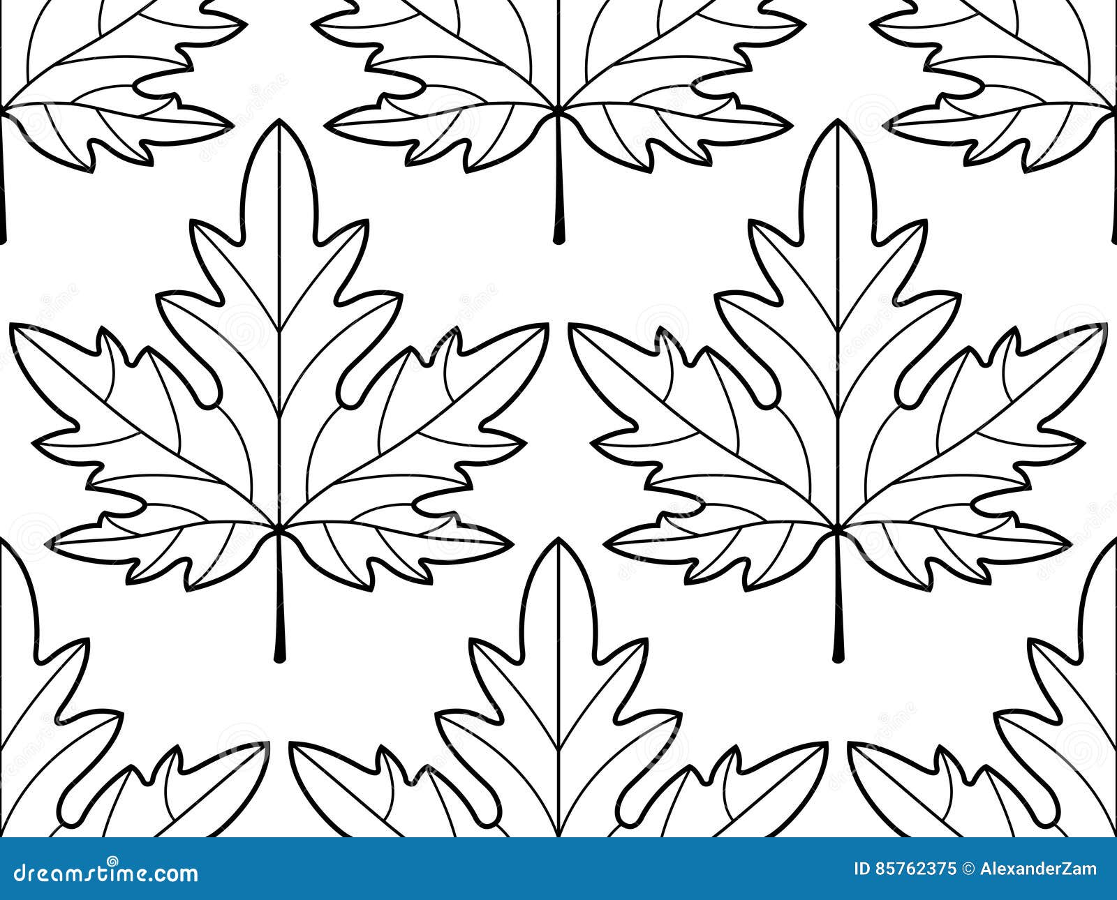 Maple leaf contour pattern stock vector. Illustration of decoration ...