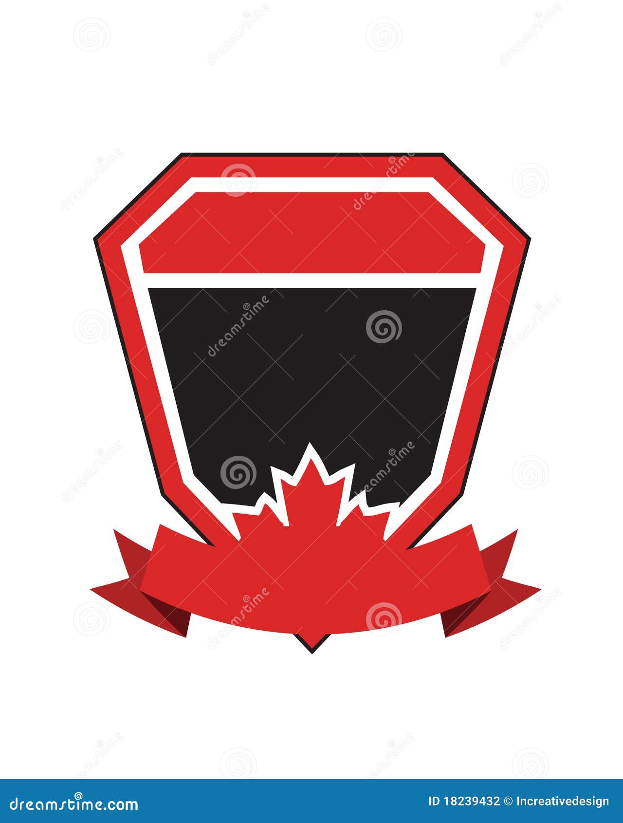 Maple Leaf Crest / Coat of Arms Stock Vector - Illustration of canadian ...