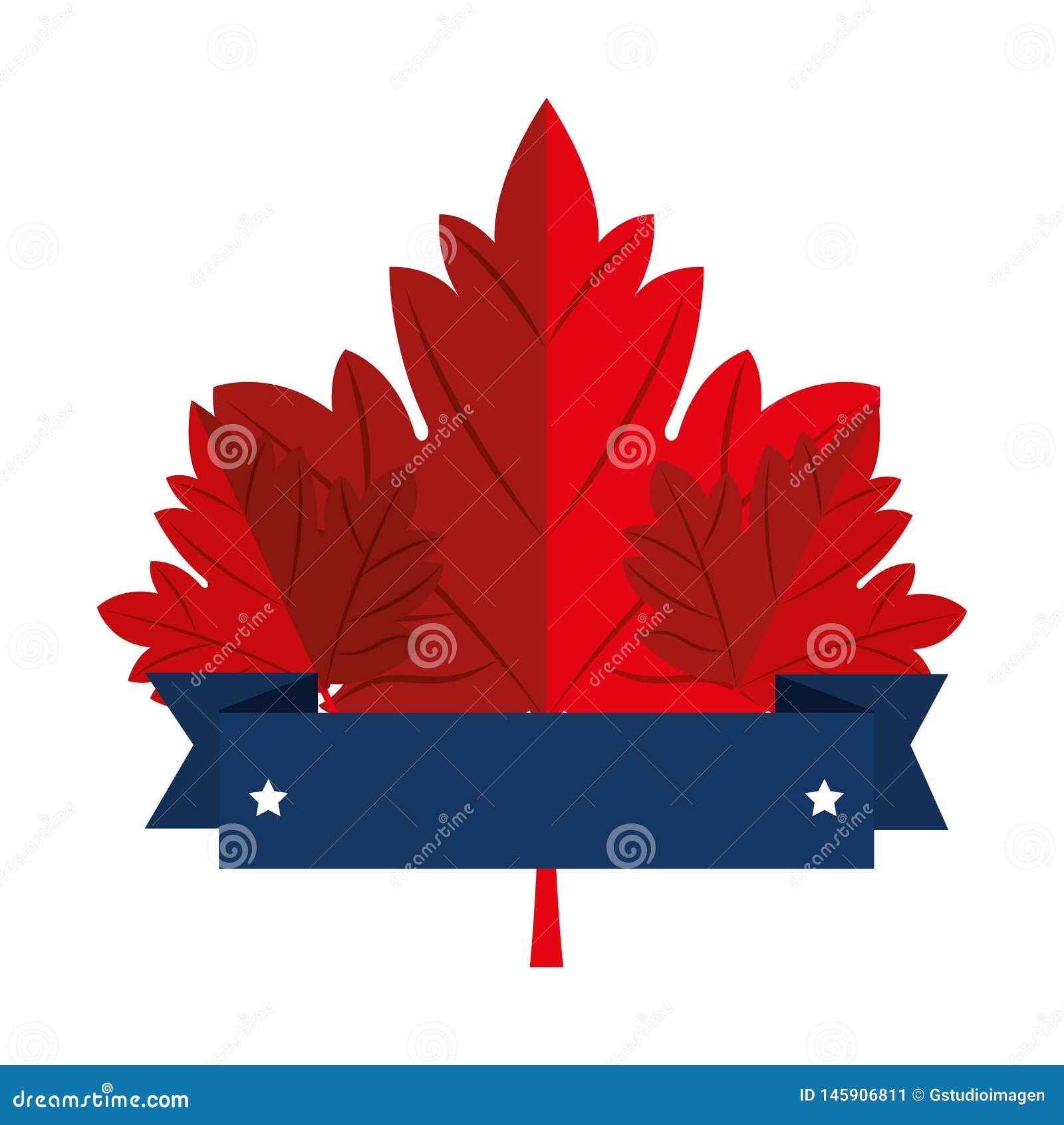 Maple leaf emblem icon stock illustration. Illustration of symbol ...