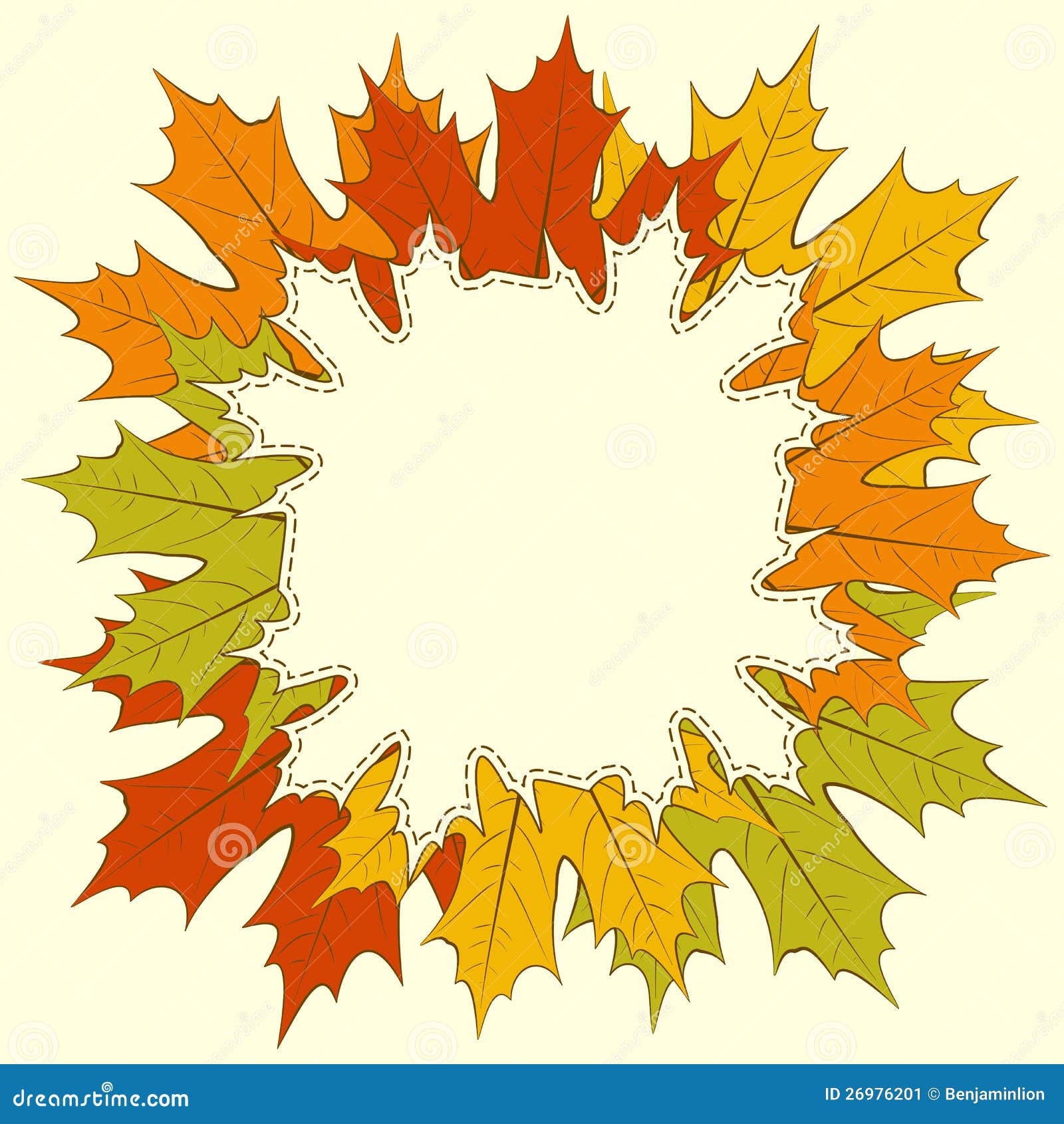 Maple Leaf Frame stock vector. Illustration of autumn - 26976201