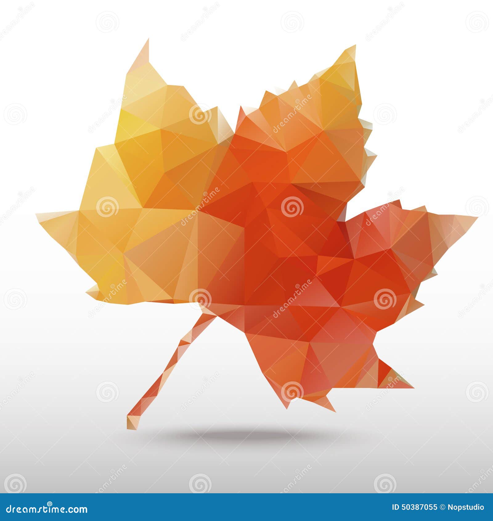 Maple Leaf of Geometric Shapes Stock Vector - Illustration of geometric ...