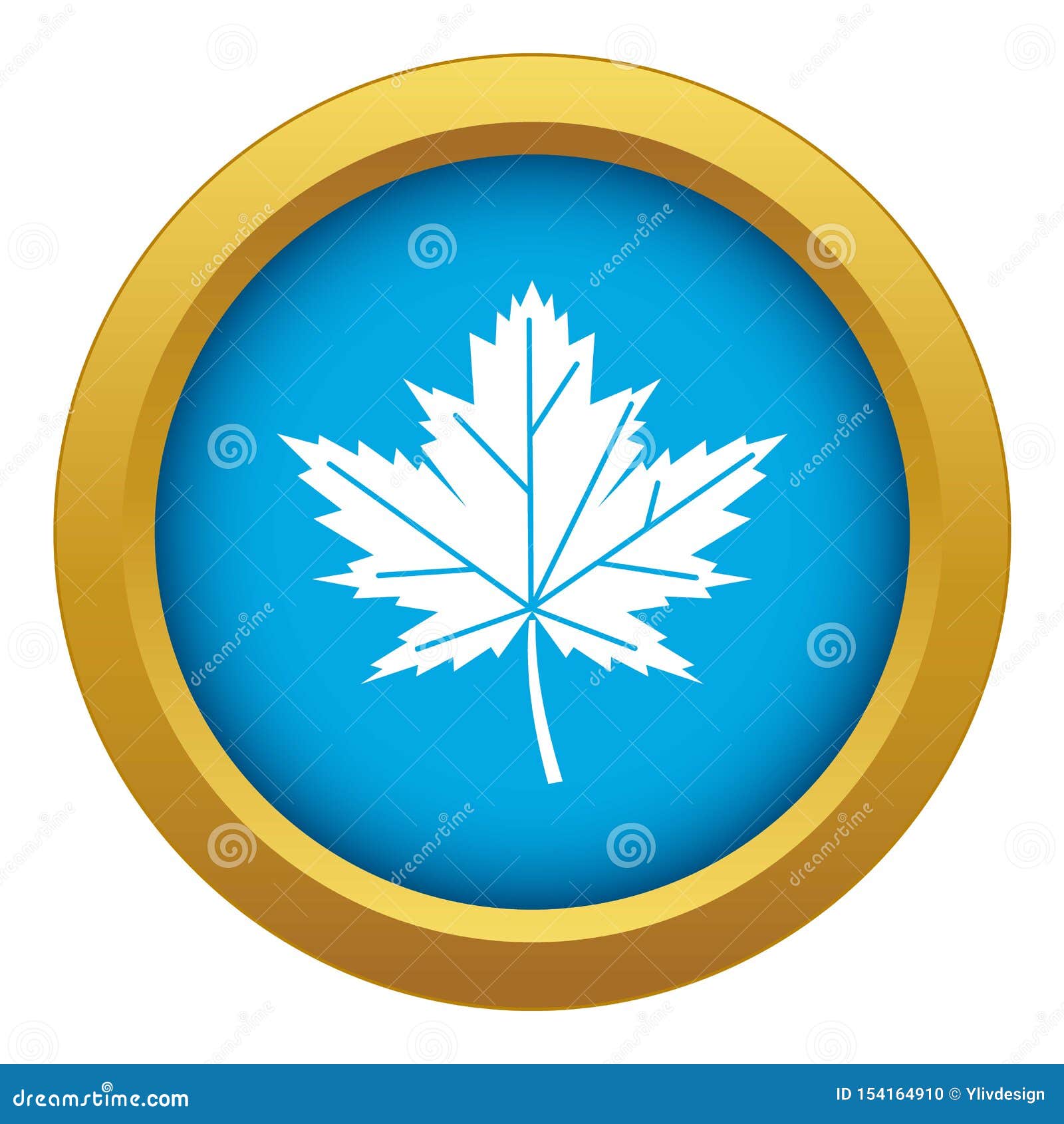 Maple Leaf Icon Blue Vector Isolated Stock Vector - Illustration of ...