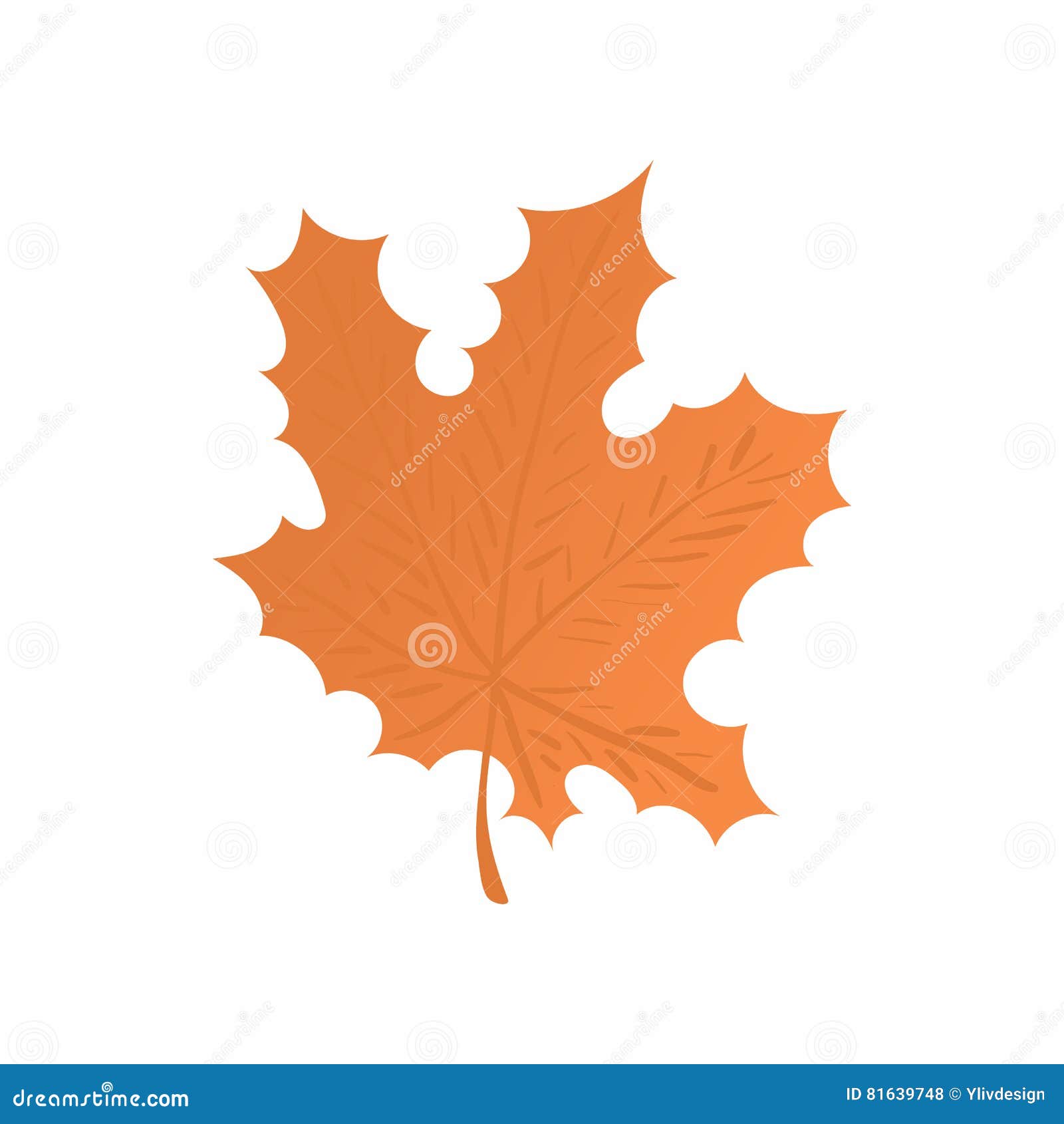 Maple Leaf Icon, Cartoon Style Stock Vector - Illustration of graphic ...