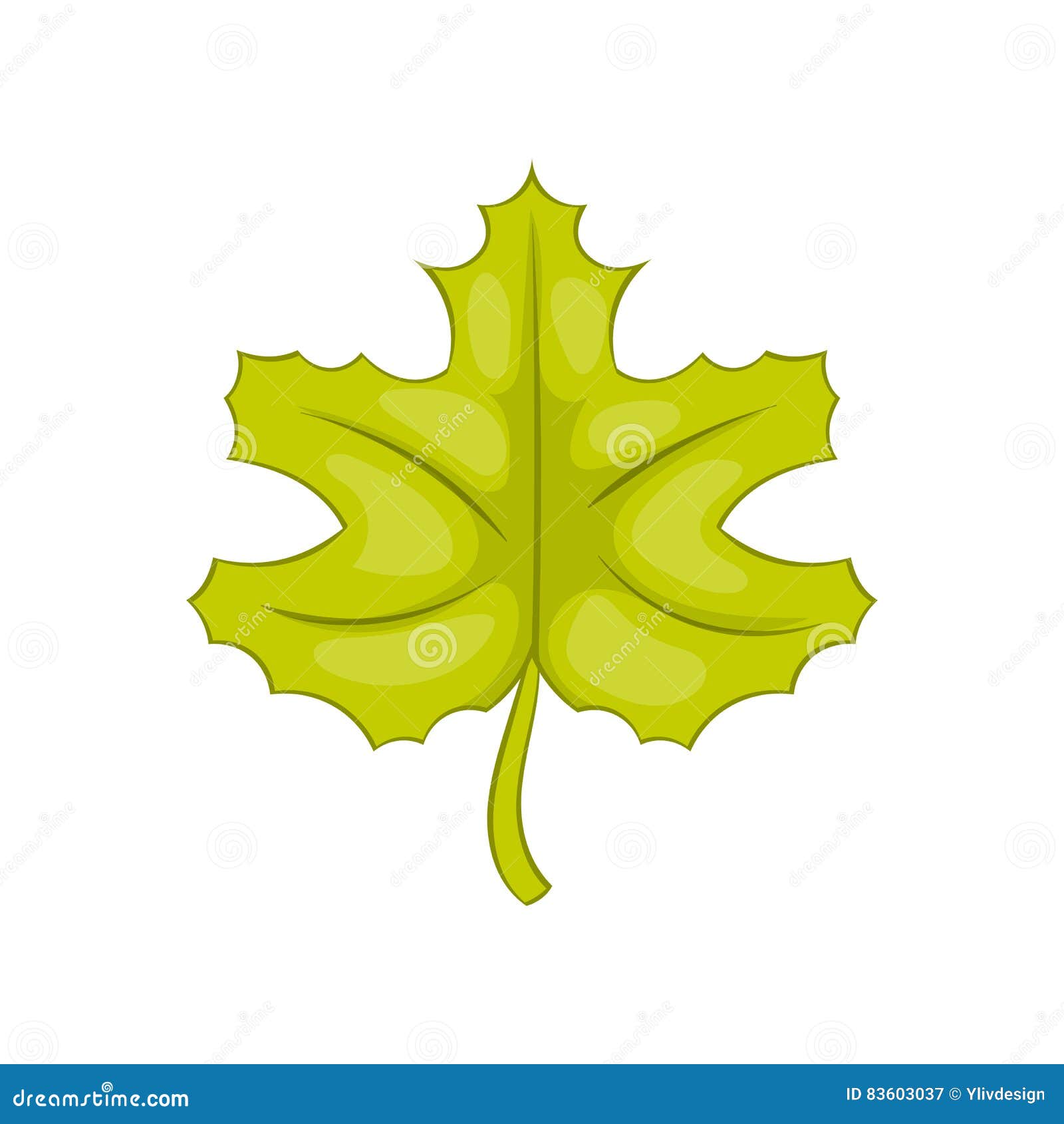 Maple Leaf Icon, Cartoon Style Stock Vector - Illustration of cartoon ...