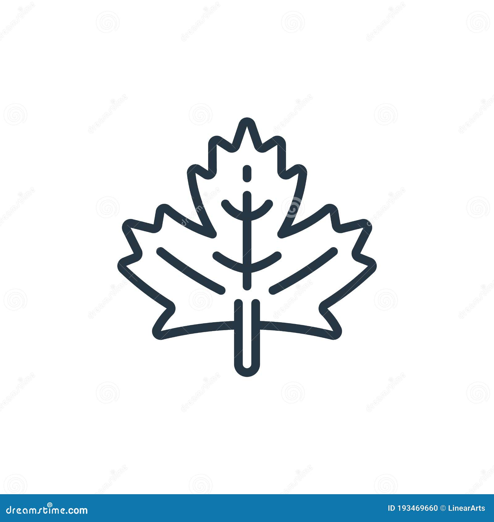 Maple Leaf Icon Vector from Plants Concept. Thin Line Illustration of ...