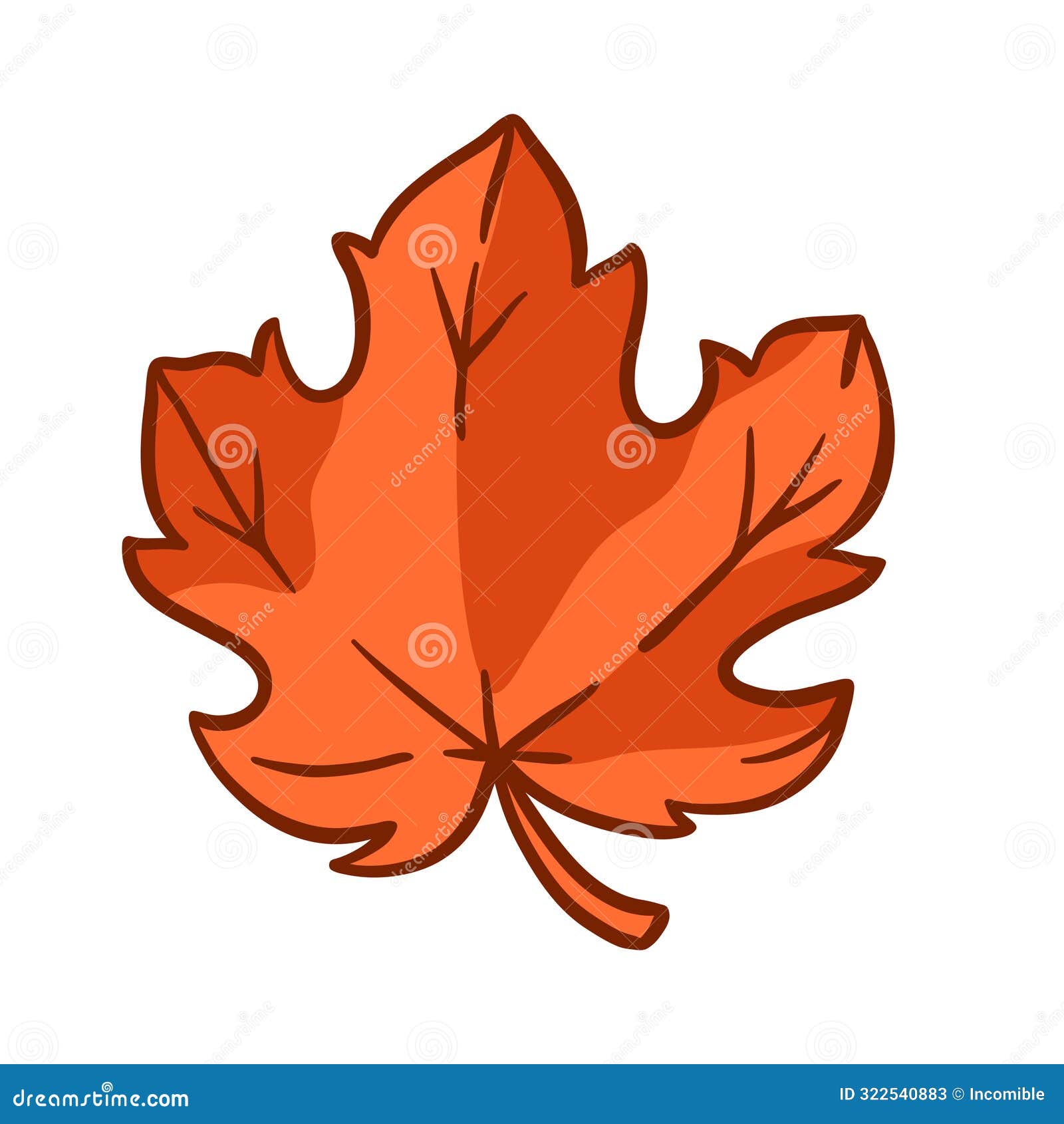 Maple Leaf Illustration. Autumn Natural Tree Foliage Stock Vector ...