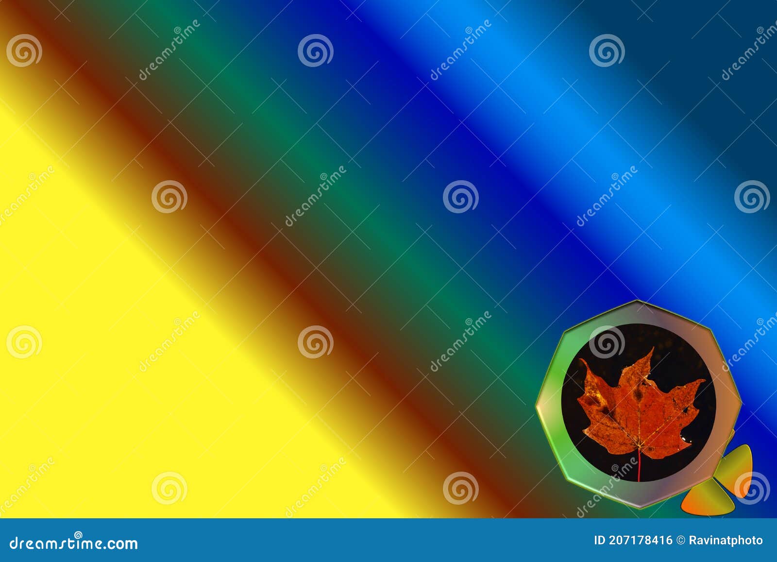 Colorful Octagon Watercolor Splash Art Abstract Design Royalty-Free ...