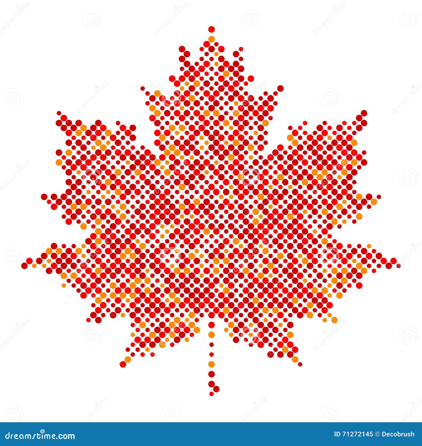 Maple Leaf Isolated Dot Abstract Design Symbol Stock Vector ...