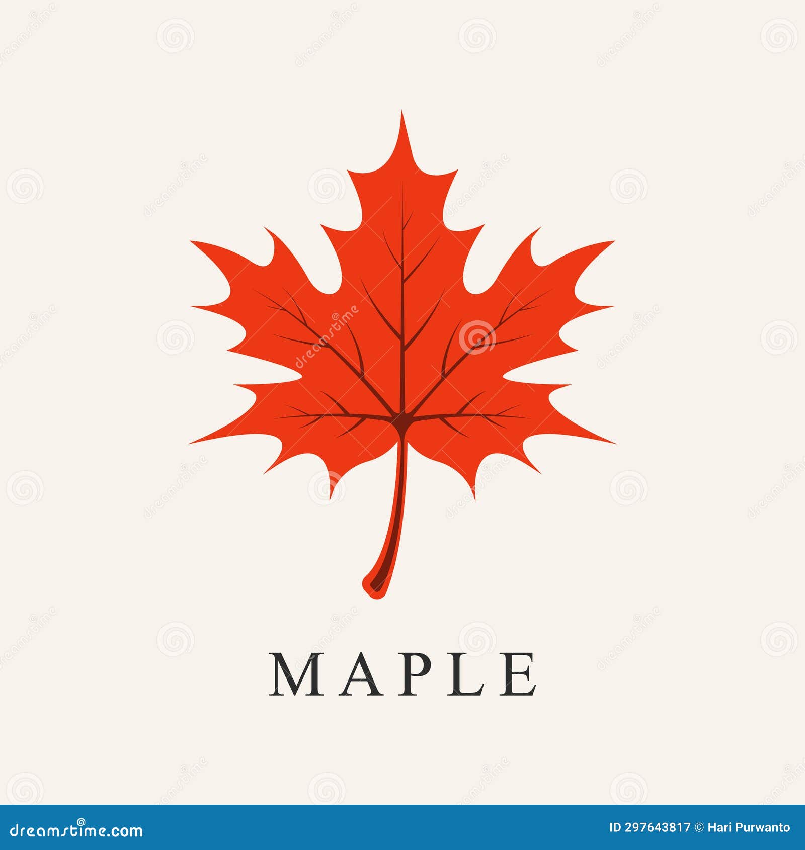 Maple Leaf Line Art Logo Design Vector Stock Illustration ...