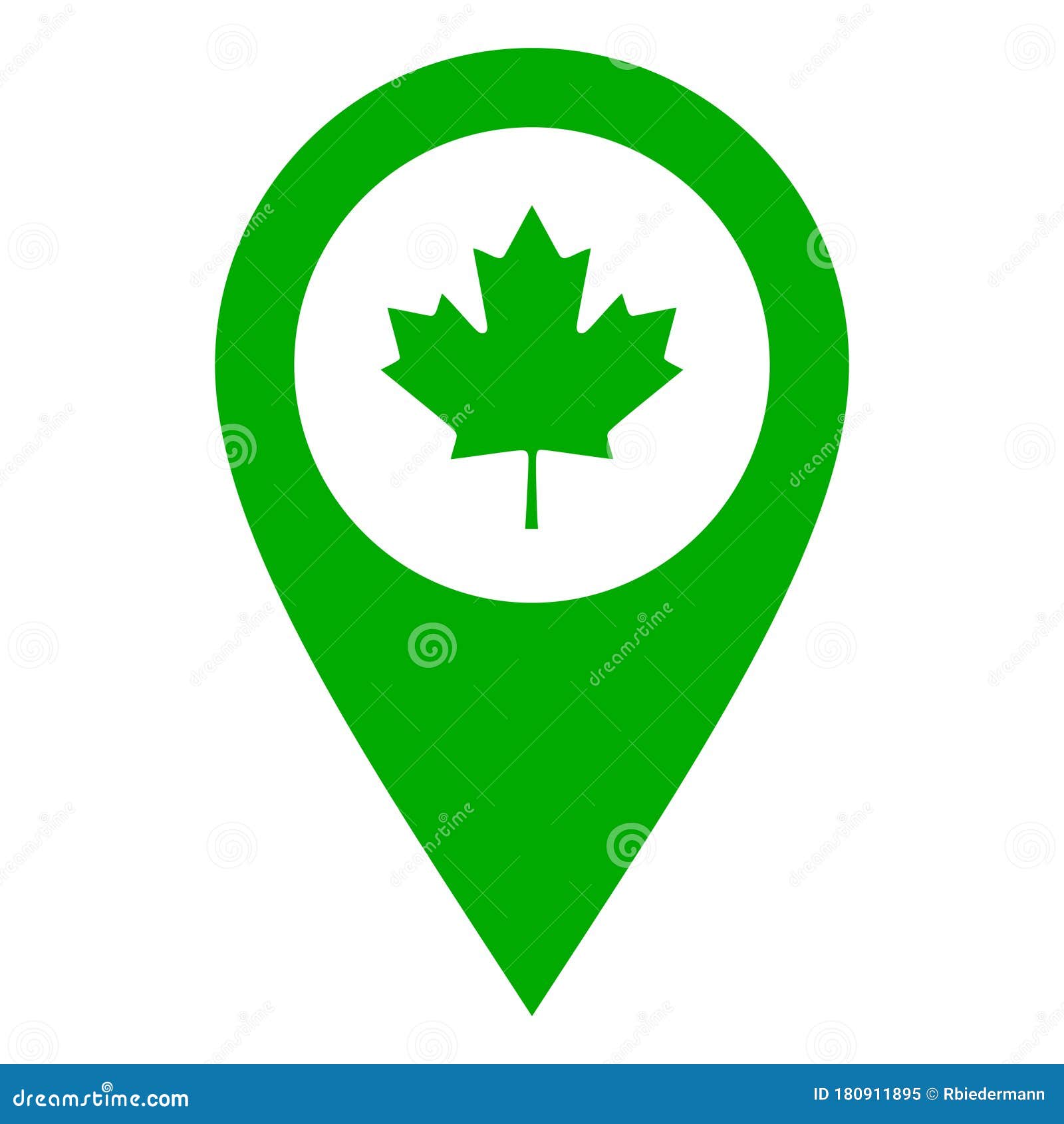 Maple Leaf and Location Pin Stock Vector - Illustration of location ...