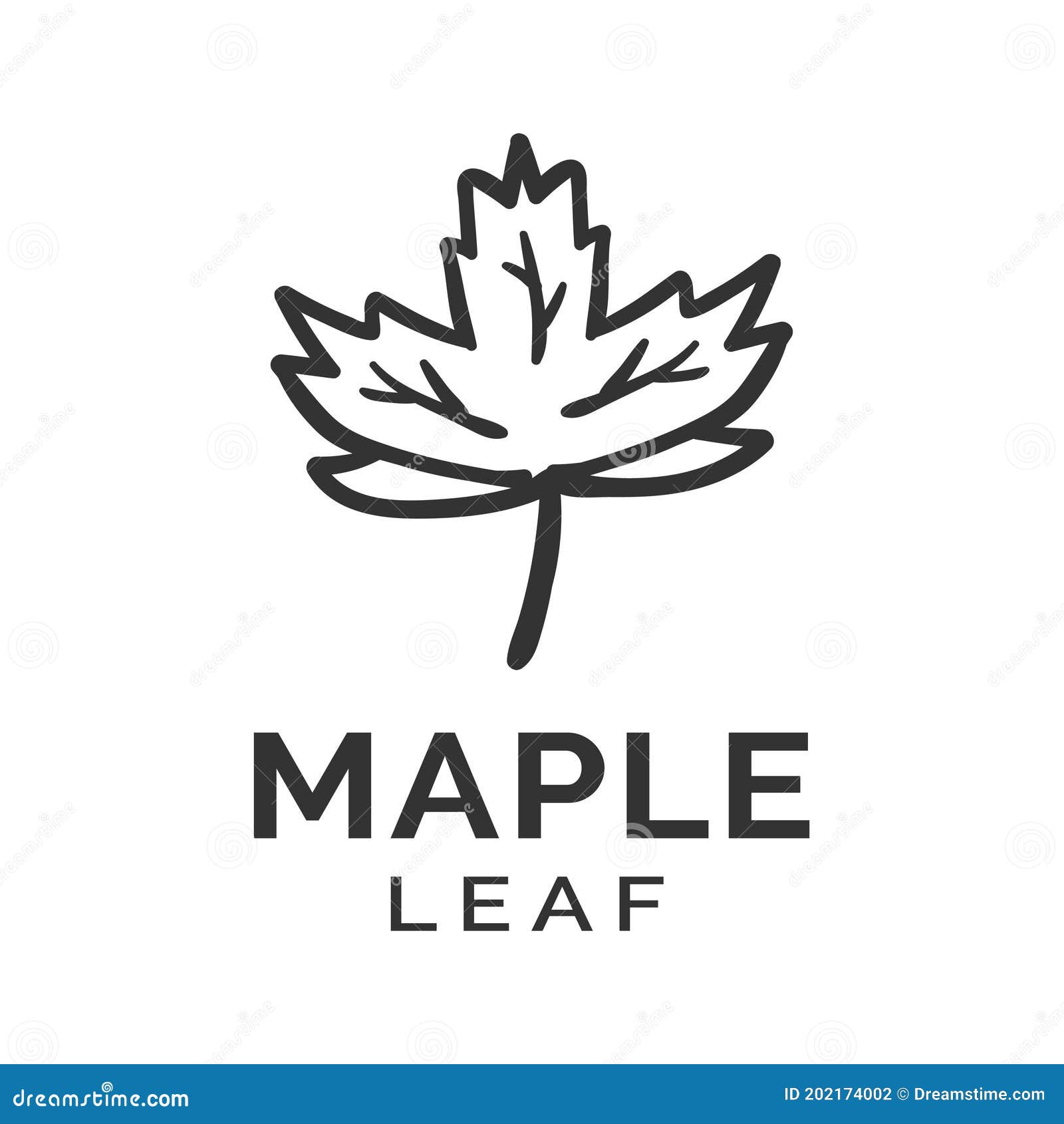 Maple Leaf Logo Design for Halloween Celebrations Stock Vector ...