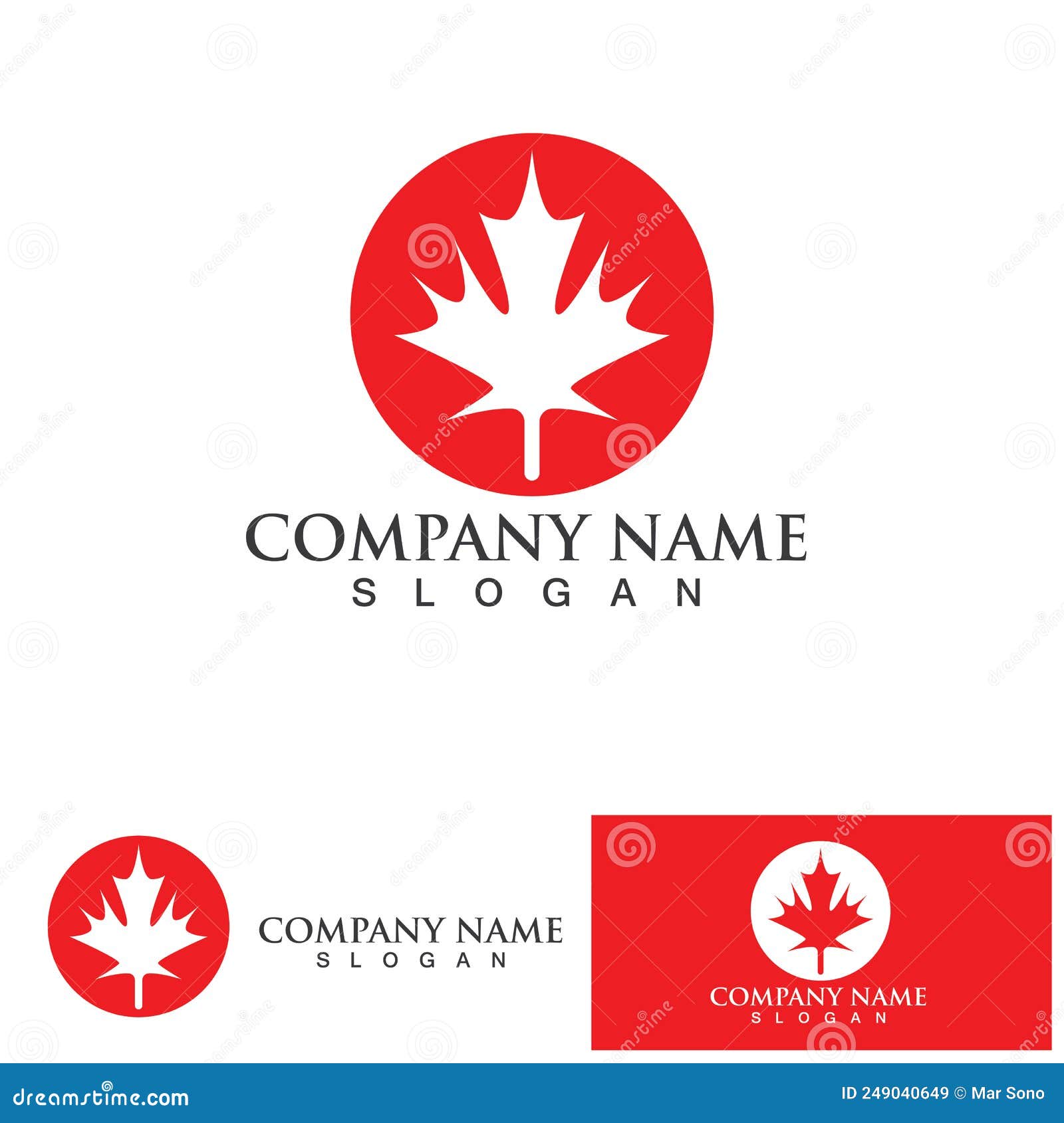 Maple Leaf Logo Vector Illustration Design Template Stock Vector ...