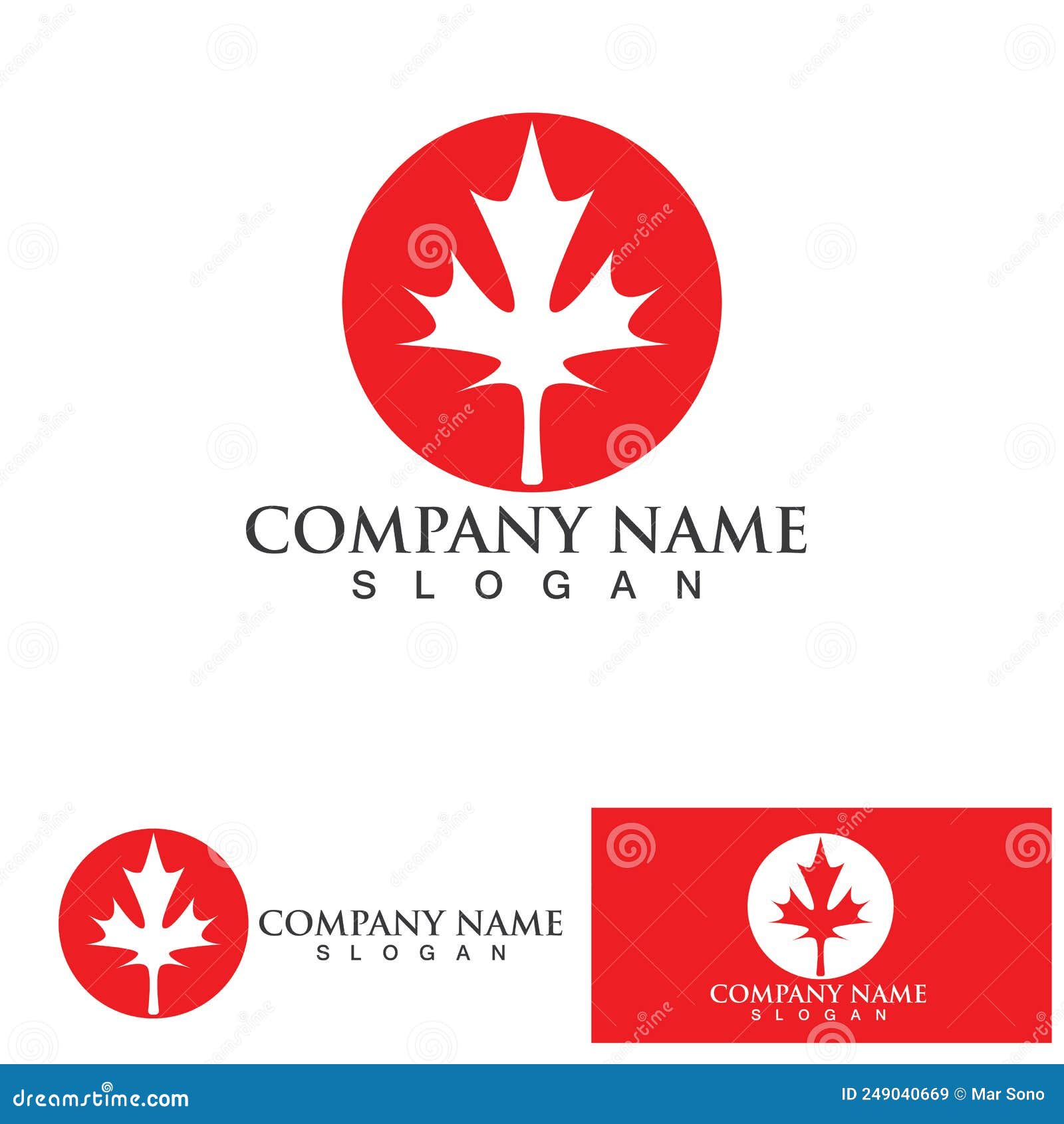 Maple Leaf Logo Vector Illustration Design Template Stock Vector ...
