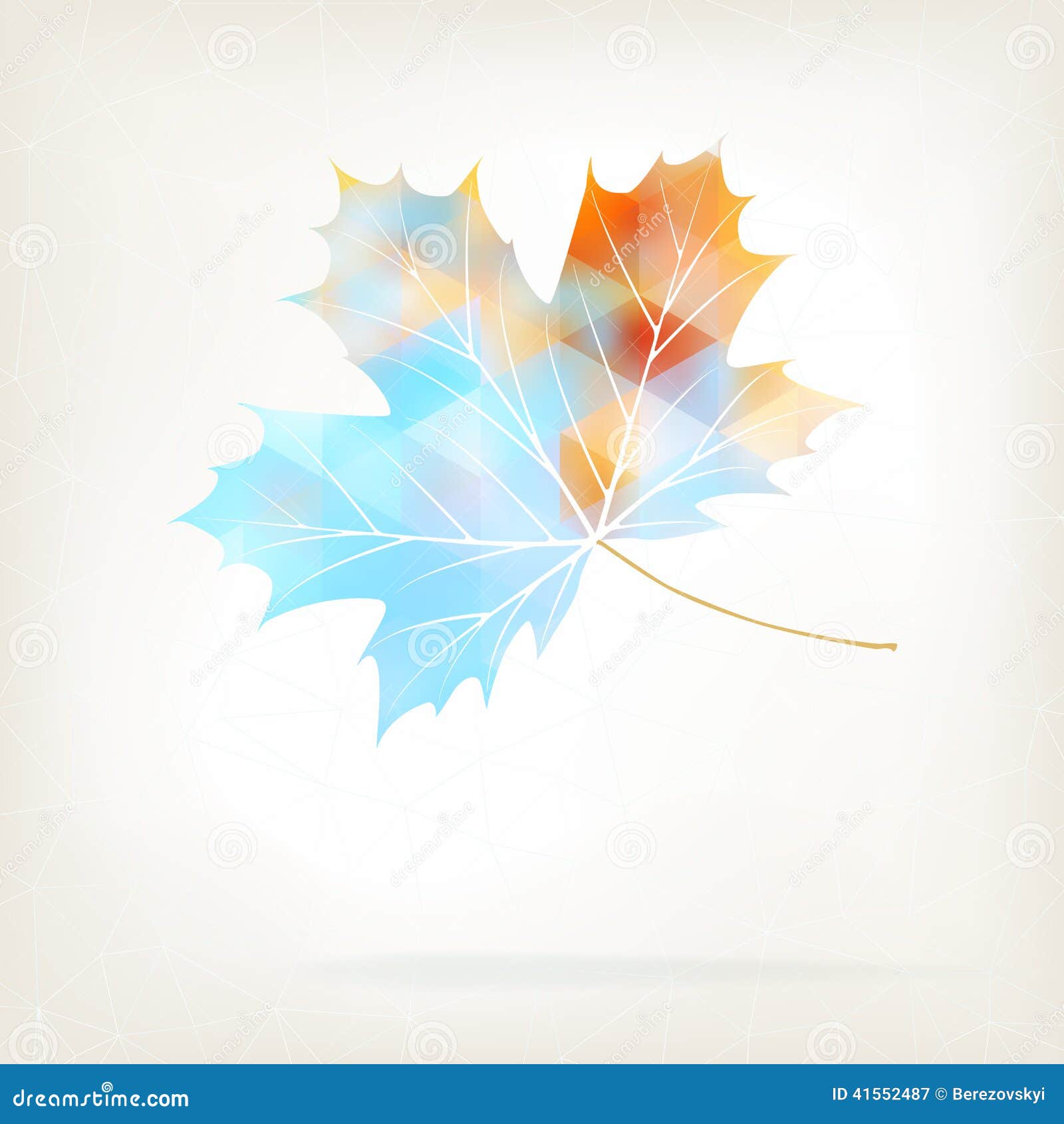 Maple Leaf Made of Triangles. EPS 10 Stock Vector - Illustration of ...