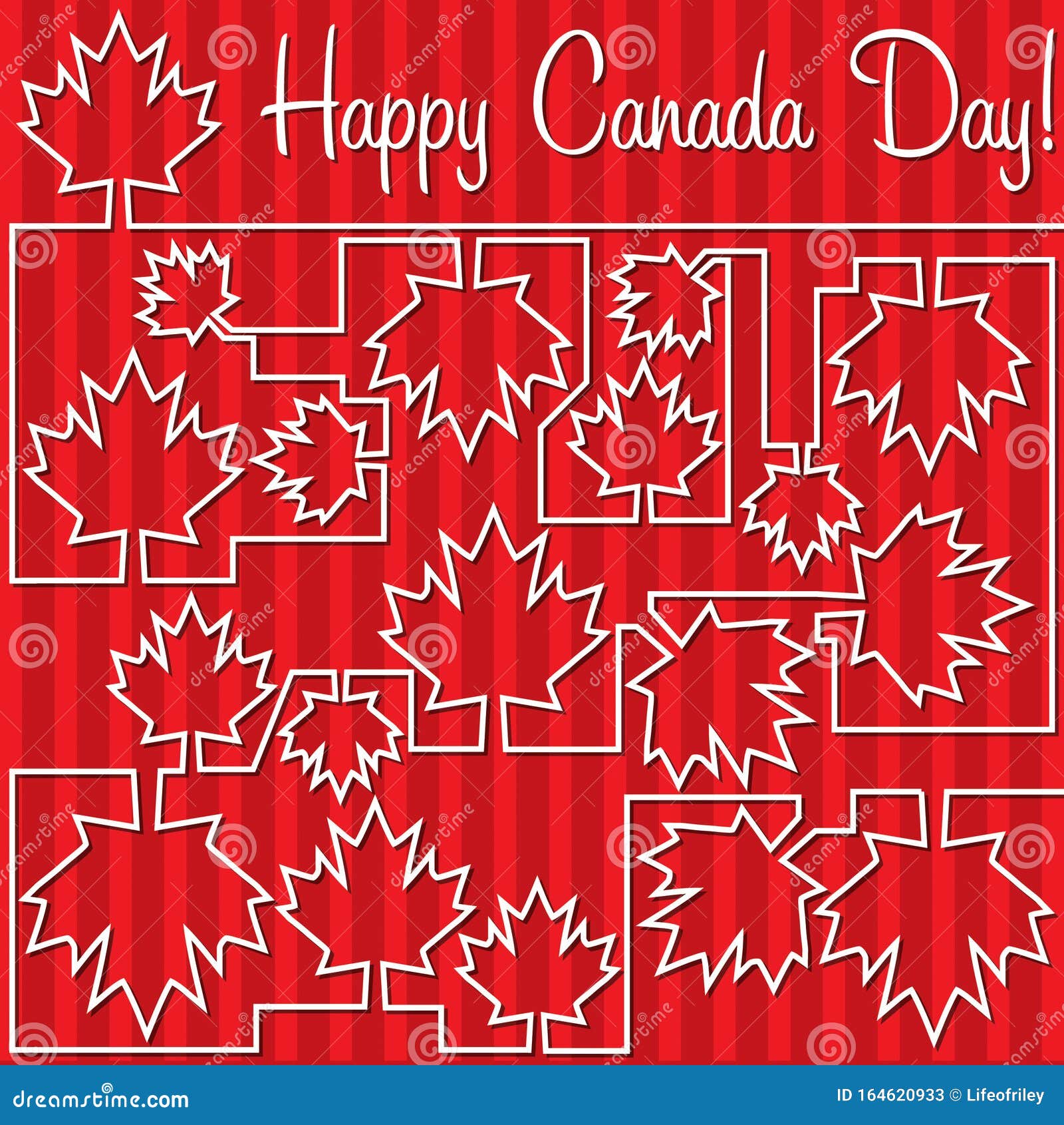 Happy Canada Day Maple Leaf Card Stock Vector - Illustration of ...