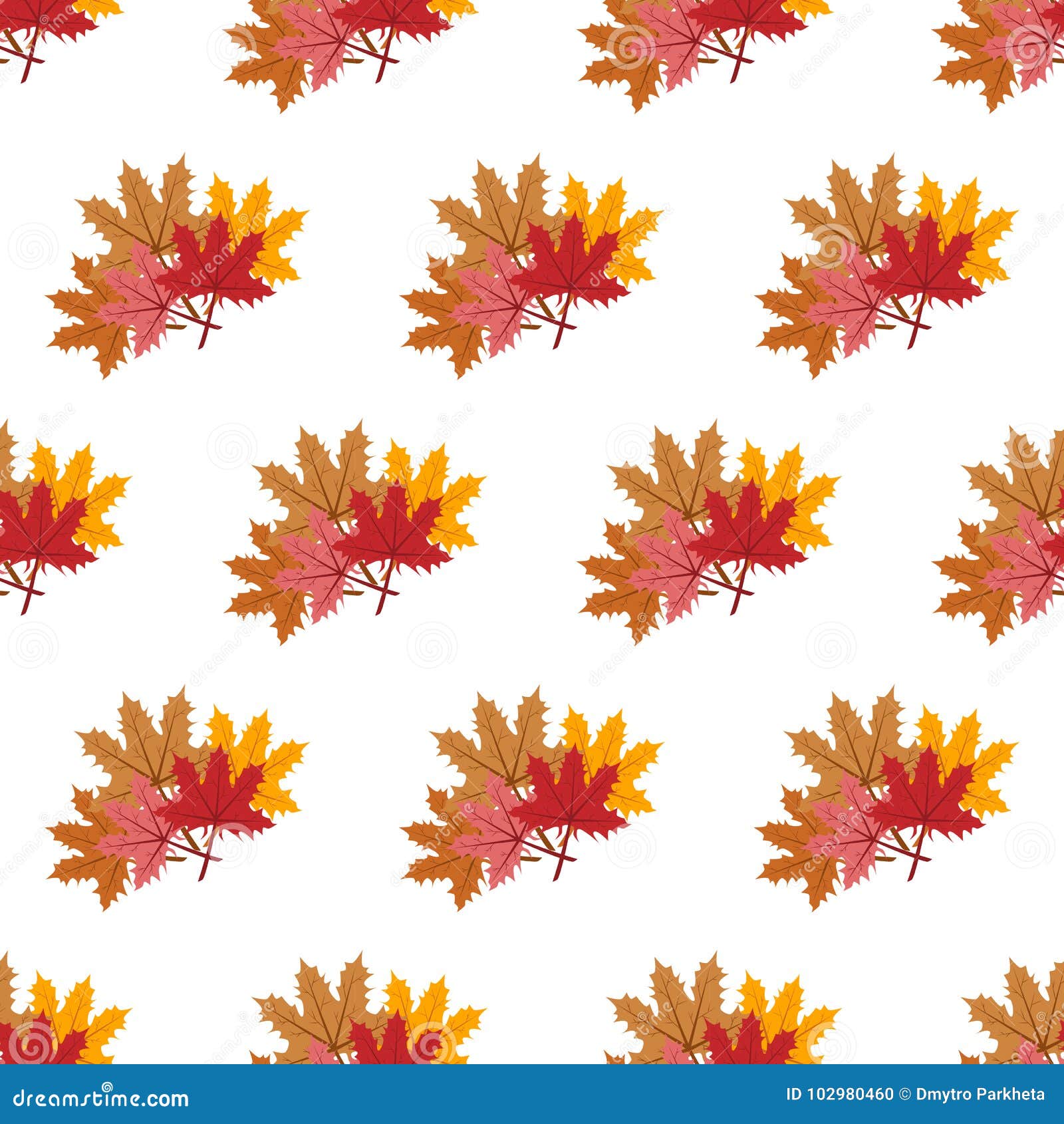 Maple leaf pattern stock vector. Illustration of seamless - 102980460