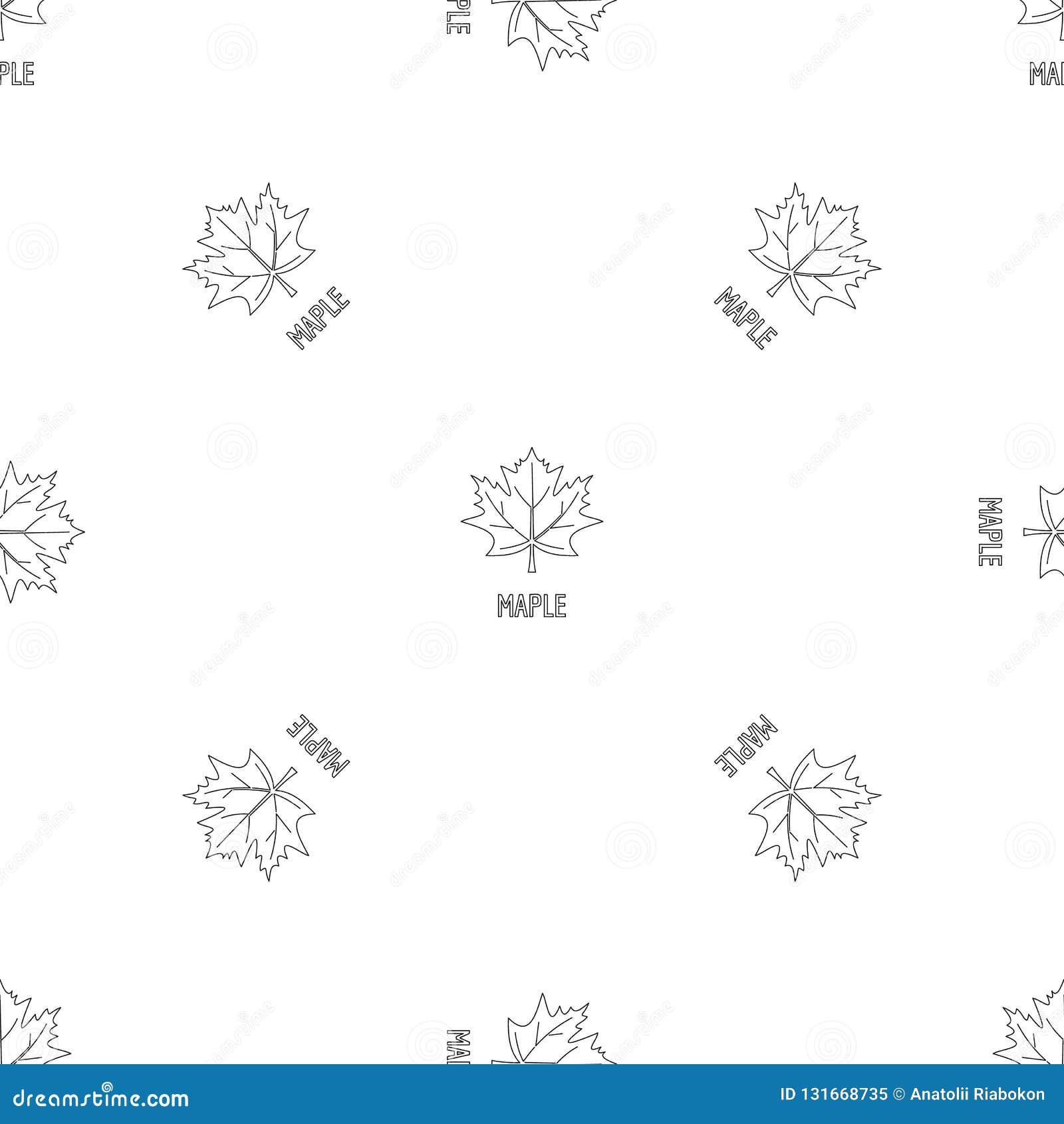 Maple Leaf Pattern Seamless Vector Stock Vector - Illustration of plant ...