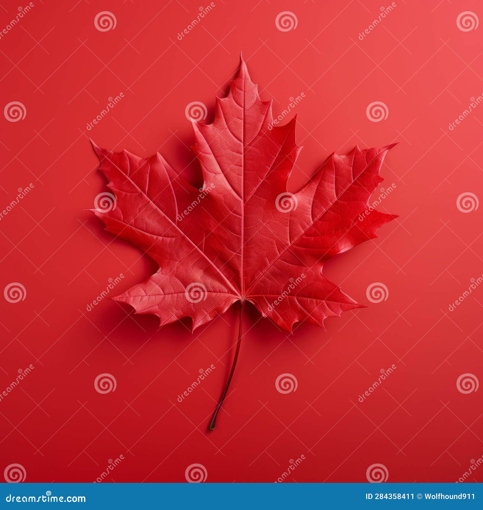 Maple Leaf on a Red Background . AI Generated Stock Illustration ...