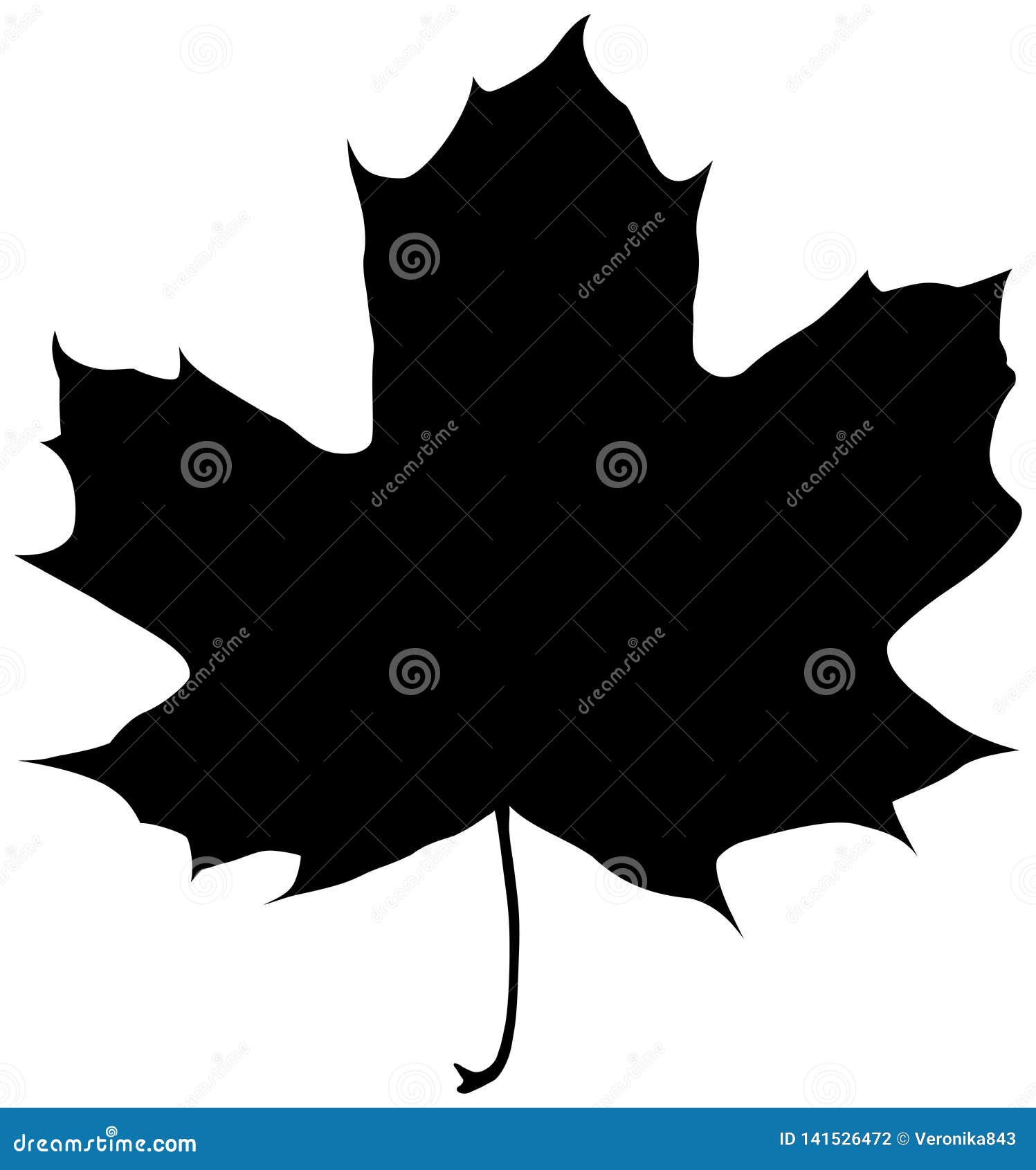 Maple leaf silhouette stock vector. Illustration of maple - 141526472
