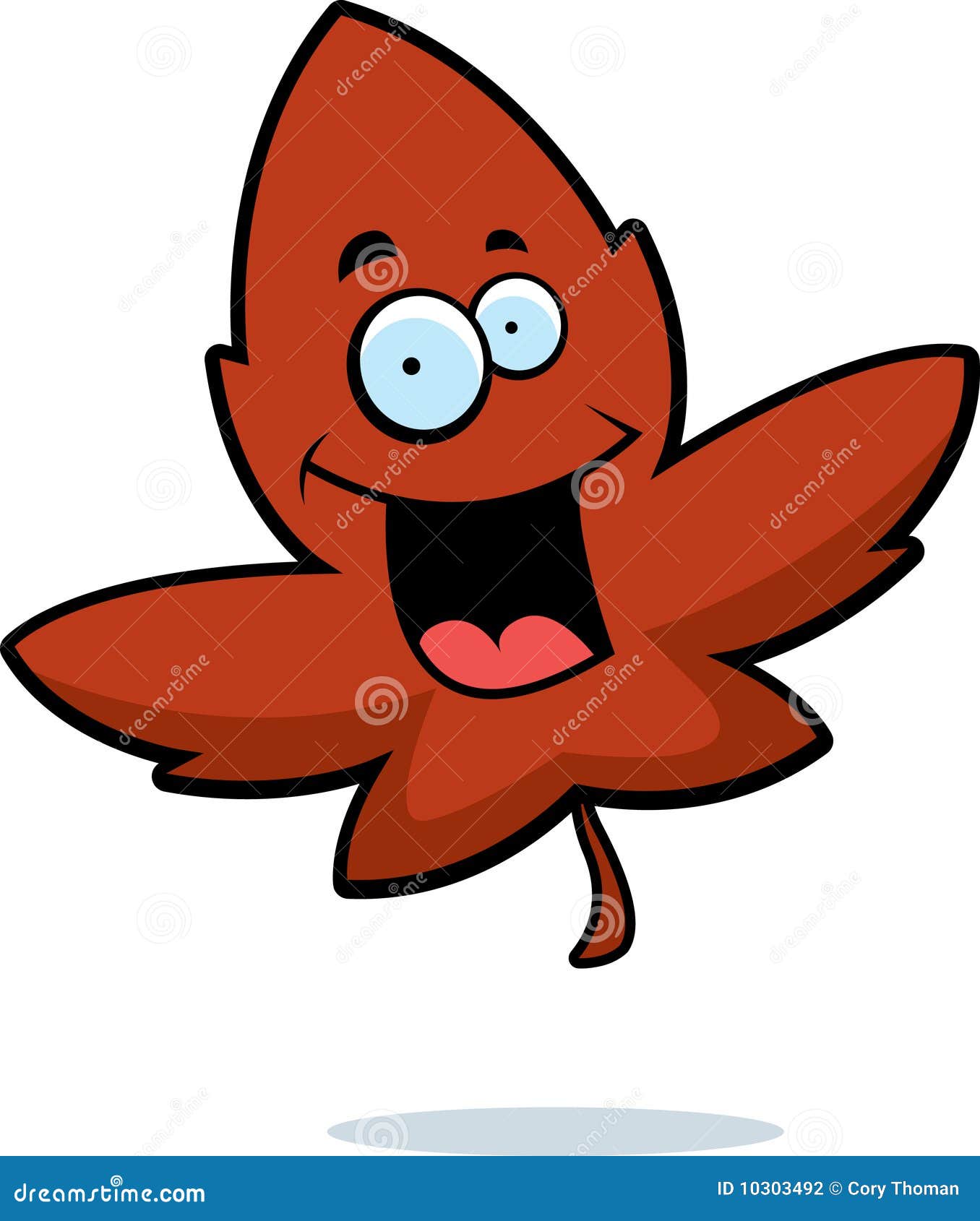 Maple Leaf Smiling stock vector. Illustration of leaf - 10303492