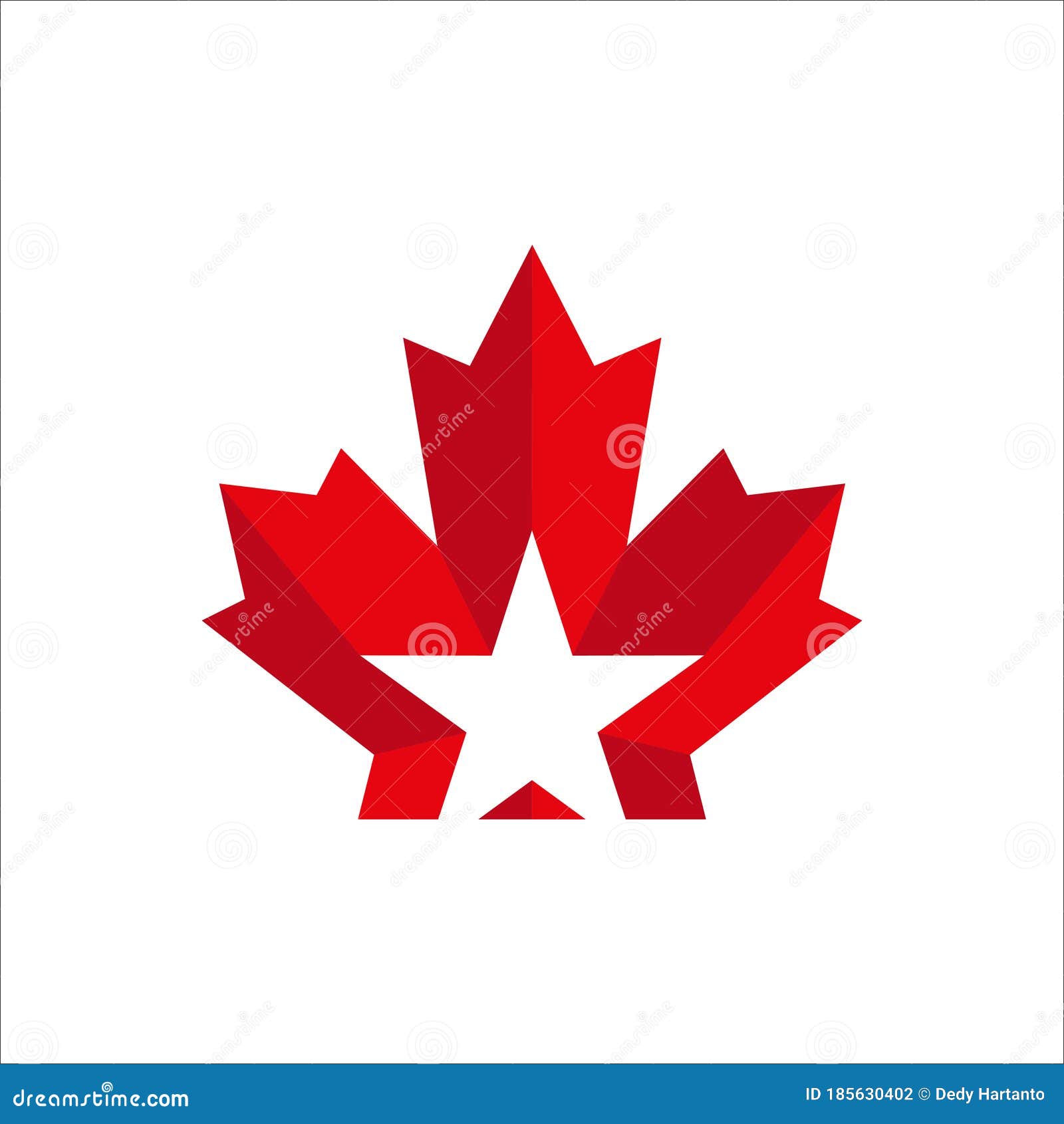 Maple Leaf with Star Vector Logo Template. Good for Canada Day Design ...