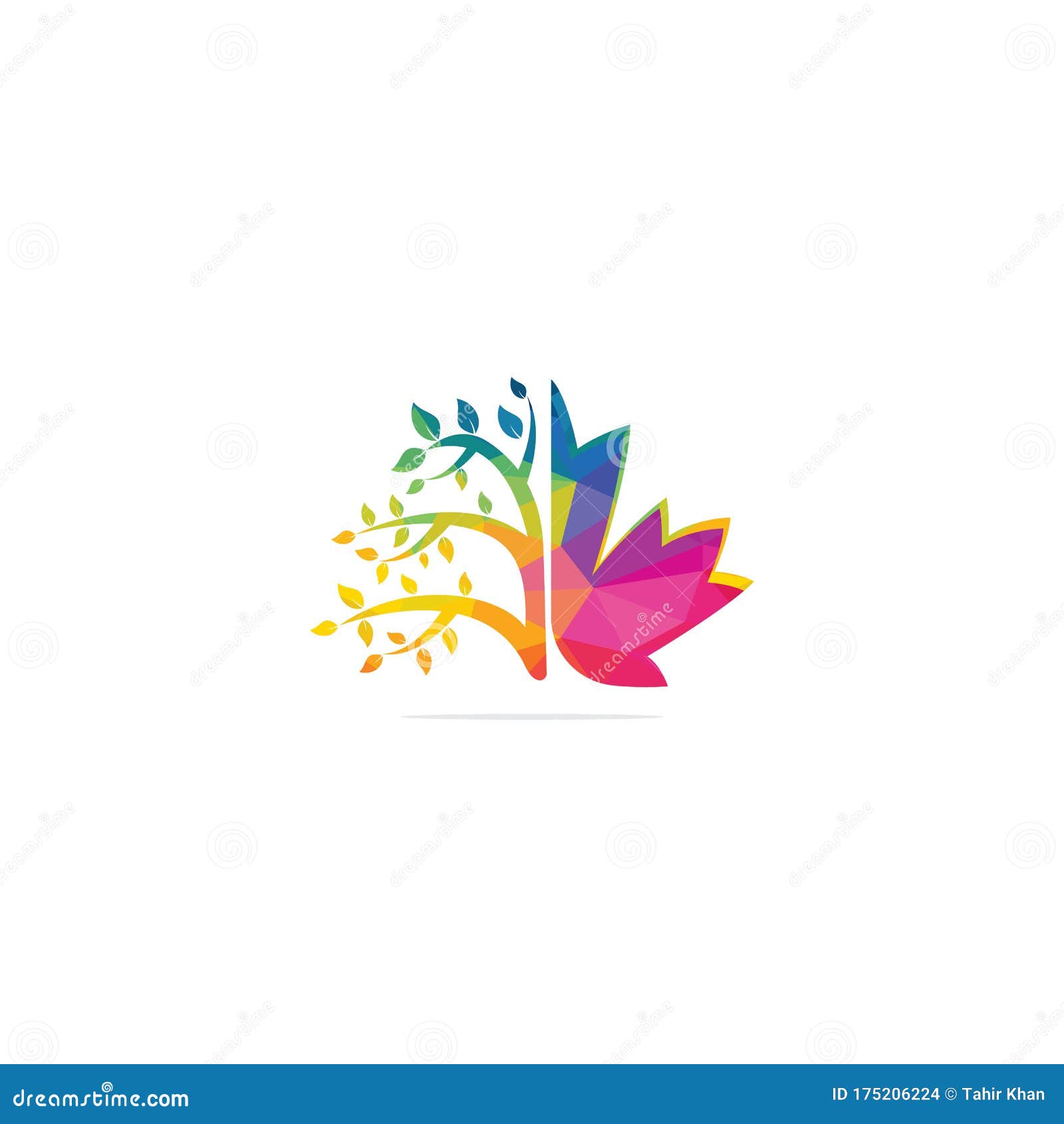 Maple Leaf and Tree Logo Design. Stock Illustration - Illustration of ...