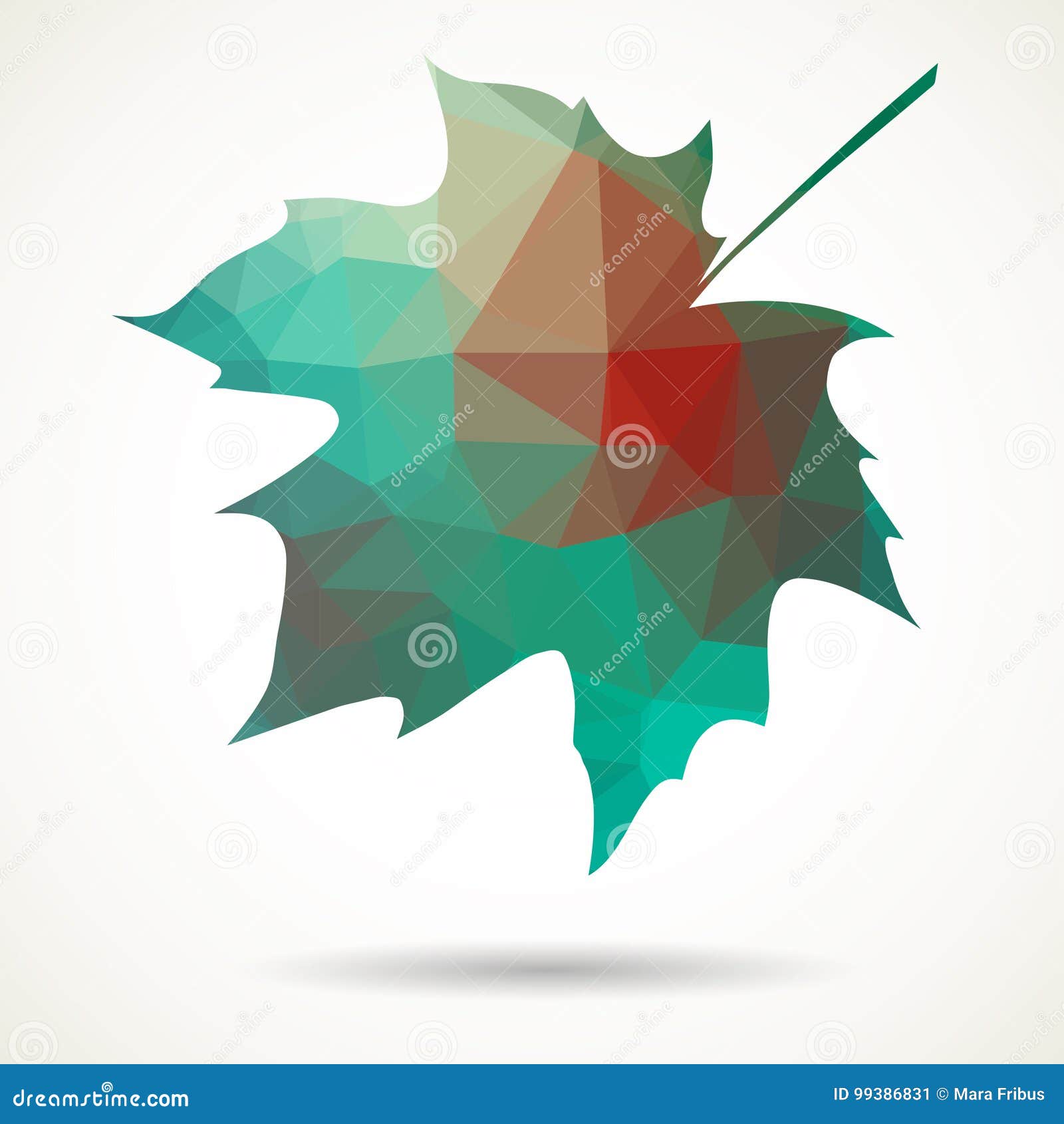 Triangular maple leaf stock vector. Illustration of design - 99386831