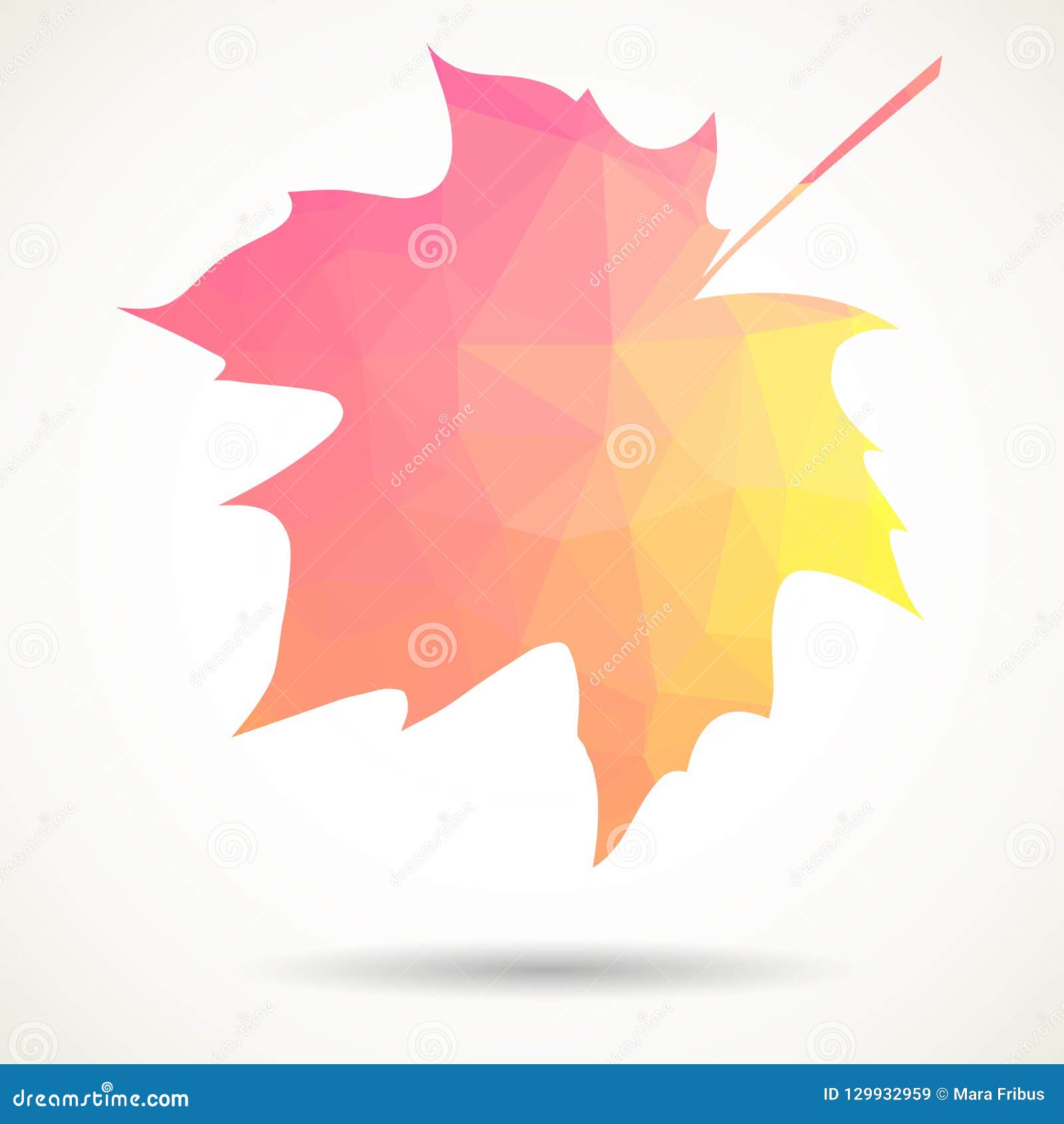 Triangular maple leaf stock vector. Illustration of leaf - 129932959