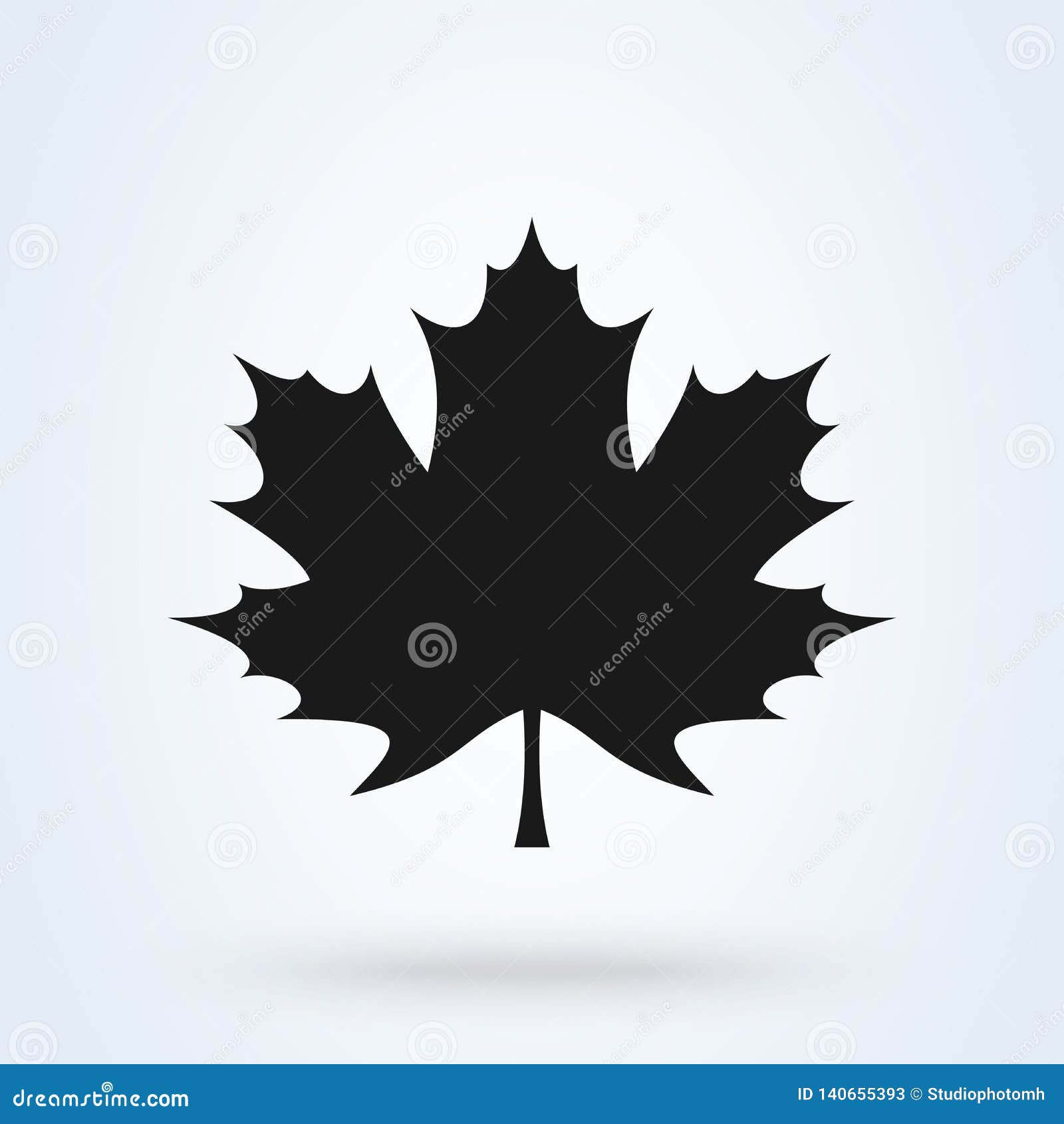 Maple Leaf Vector Icon. Flat Maple Leaf Icon Isolated on White Stock ...