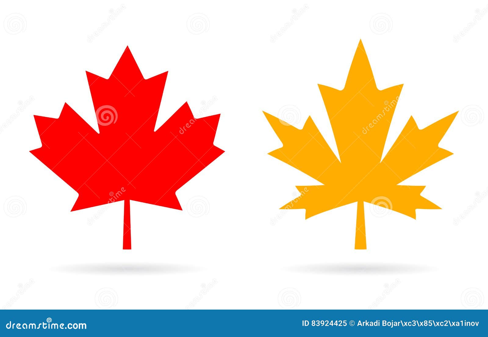 Maple leaf vector icon stock vector. Illustration of leaf - 83924425