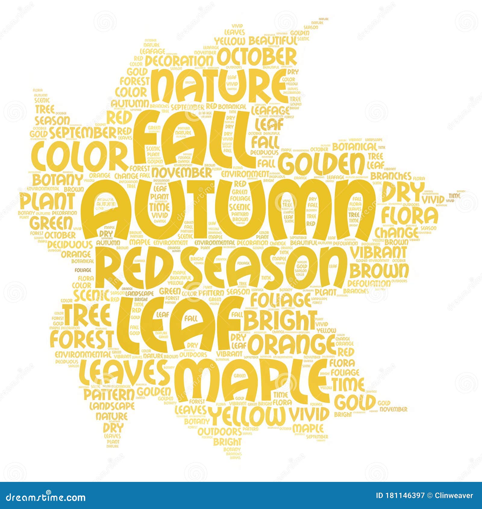 Maple Leaf Word Cloud Poster Illustration Stock Illustration ...