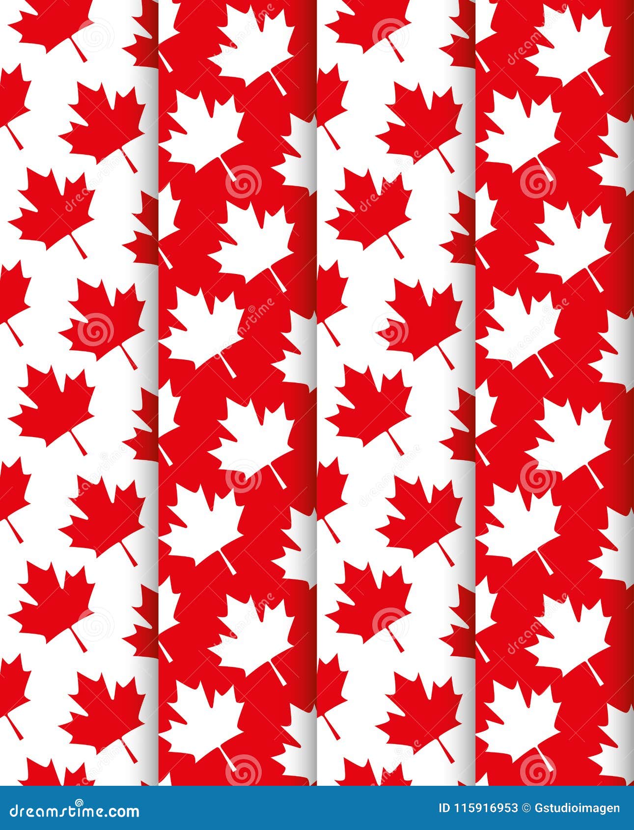 Maple Leafs Canadian Pattern Background Stock Vector - Illustration of ...