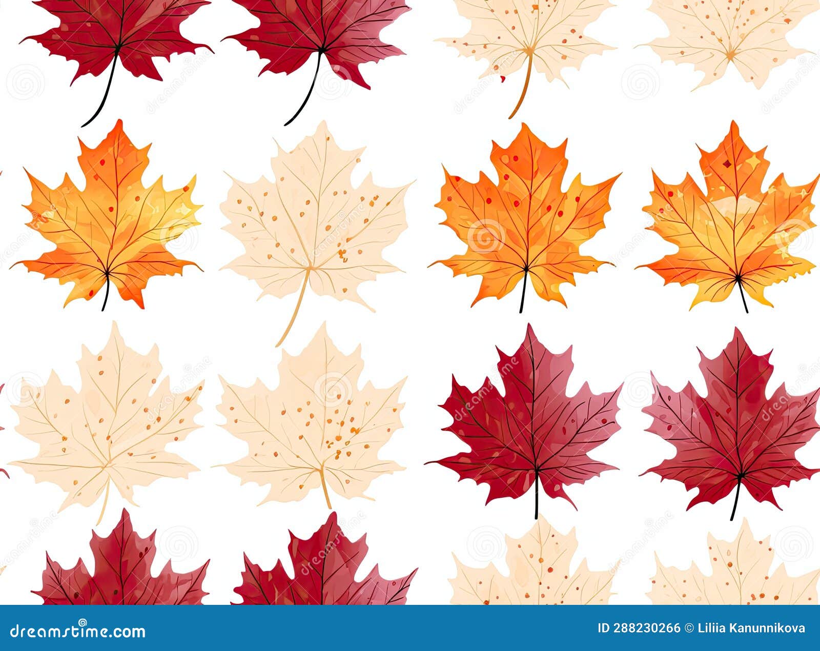 Maple Leaves Background SEAMLESS PATTERN. SEAMLESS WALLPAPER. Stock ...