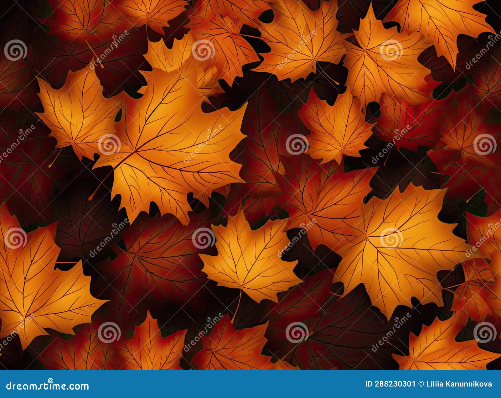 Maple Leaves Background SEAMLESS PATTERN. SEAMLESS WALLPAPER. Stock ...
