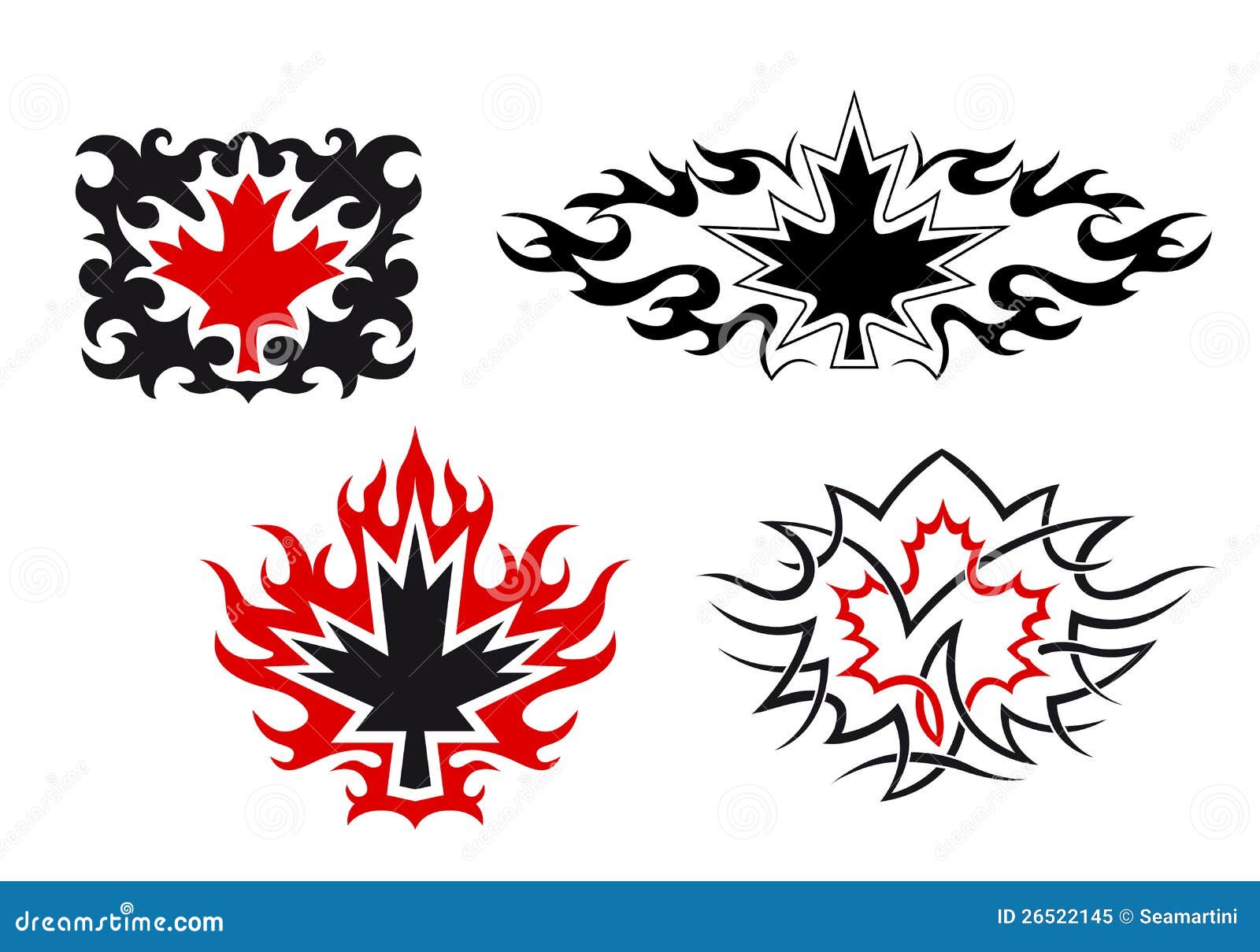 Maple Leaves Emblems and Symbols Stock Vector - Illustration of ...