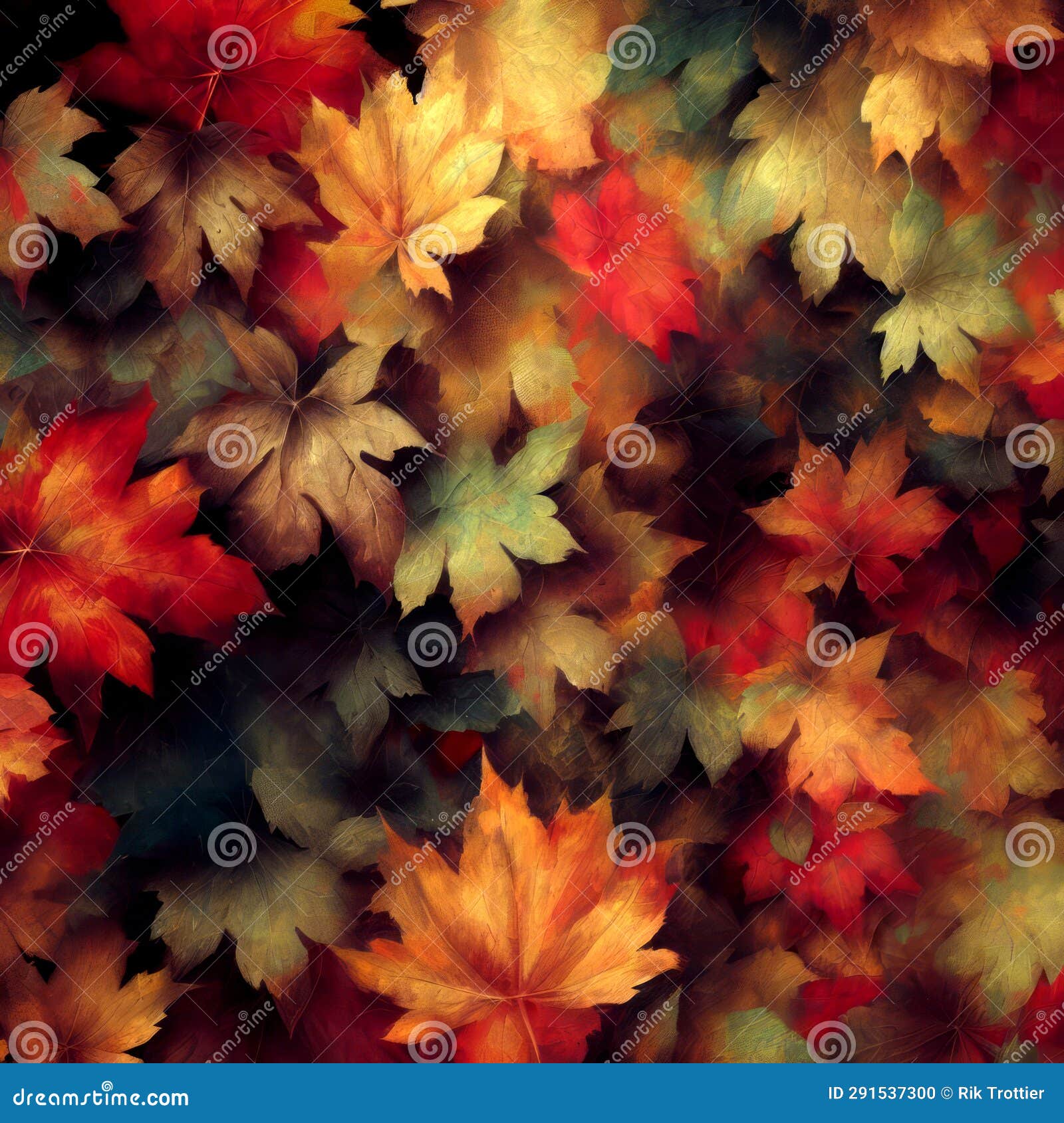 Maple Leaves Fall Colors Background Stock Illustration - Illustration ...