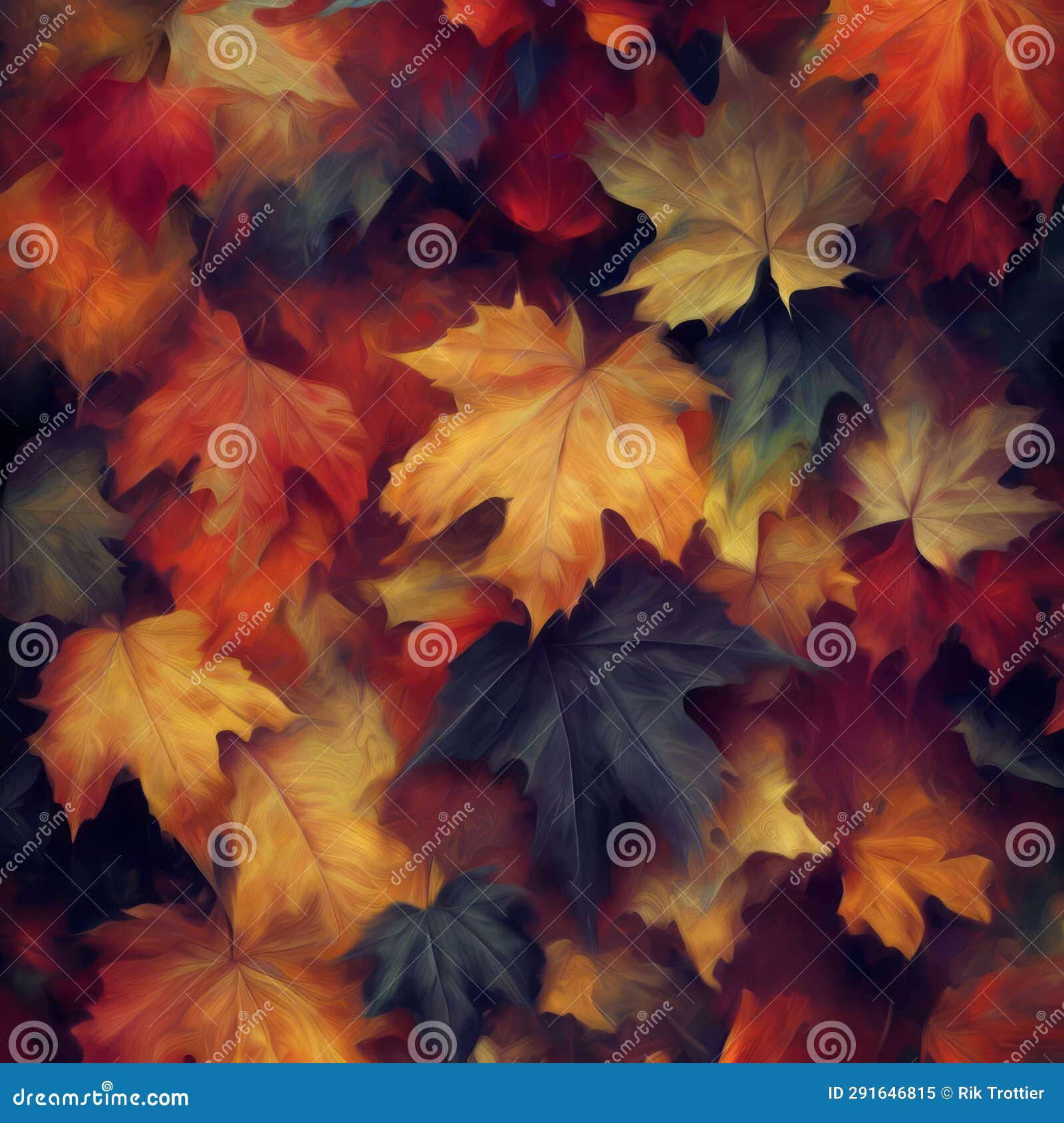 Maple Leaves Fall Colors Background Stock Illustration - Illustration ...