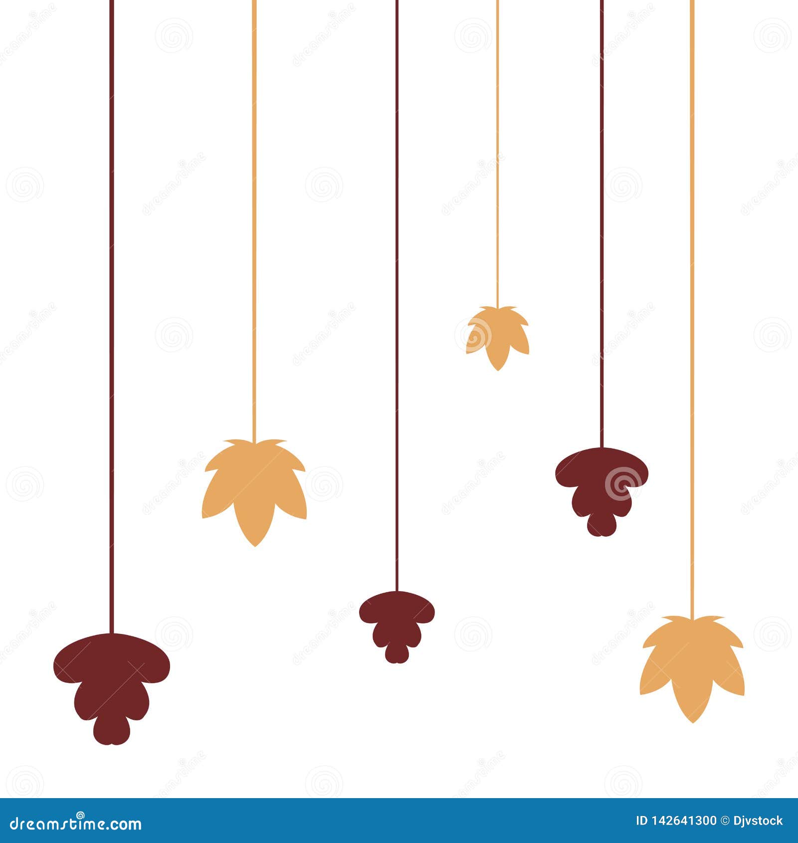 Maple Leaves Foliage Hanging Decoration Stock Vector - Illustration of ...