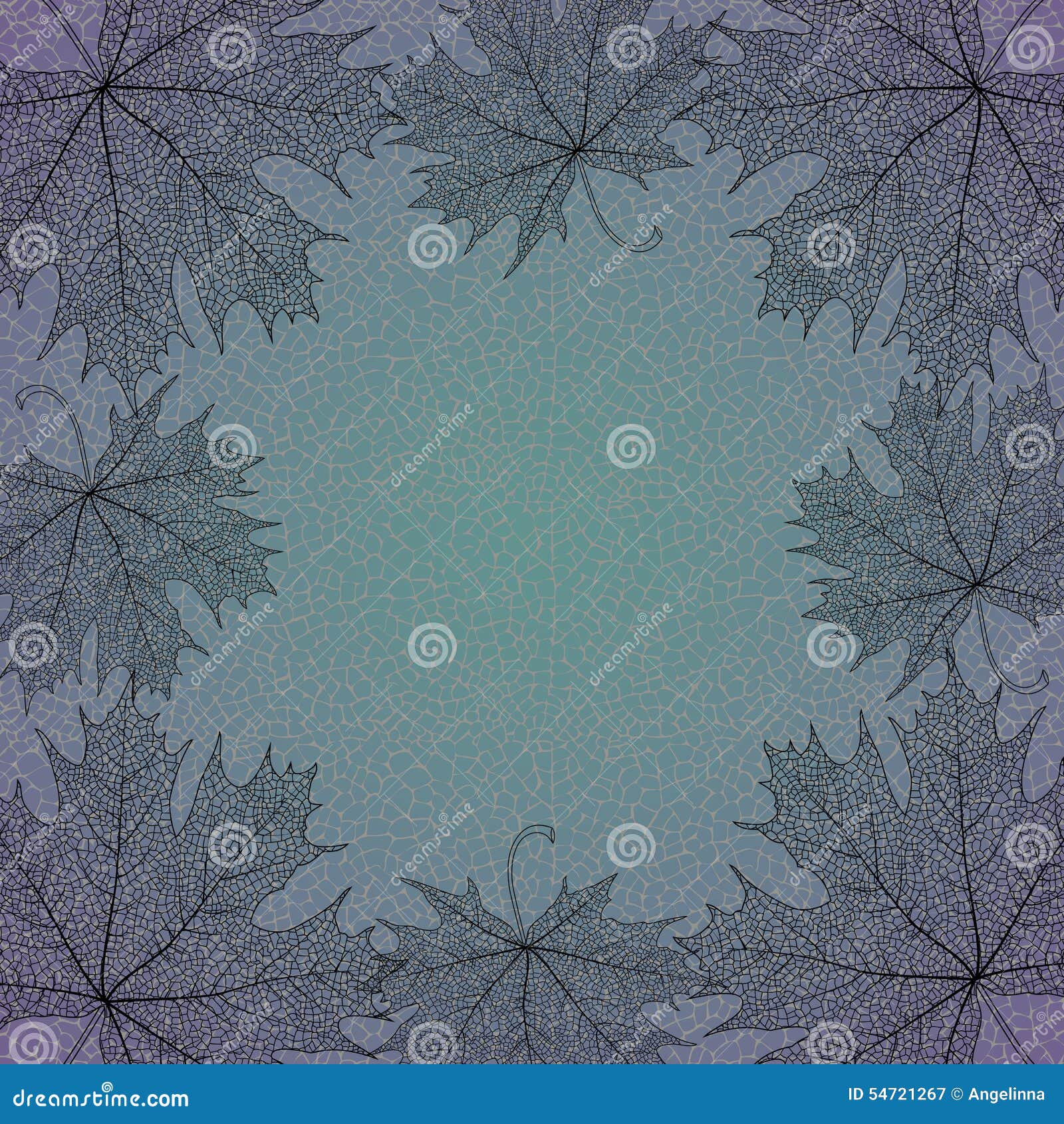 Maple leaves frame stock vector. Illustration of lilac - 54721267