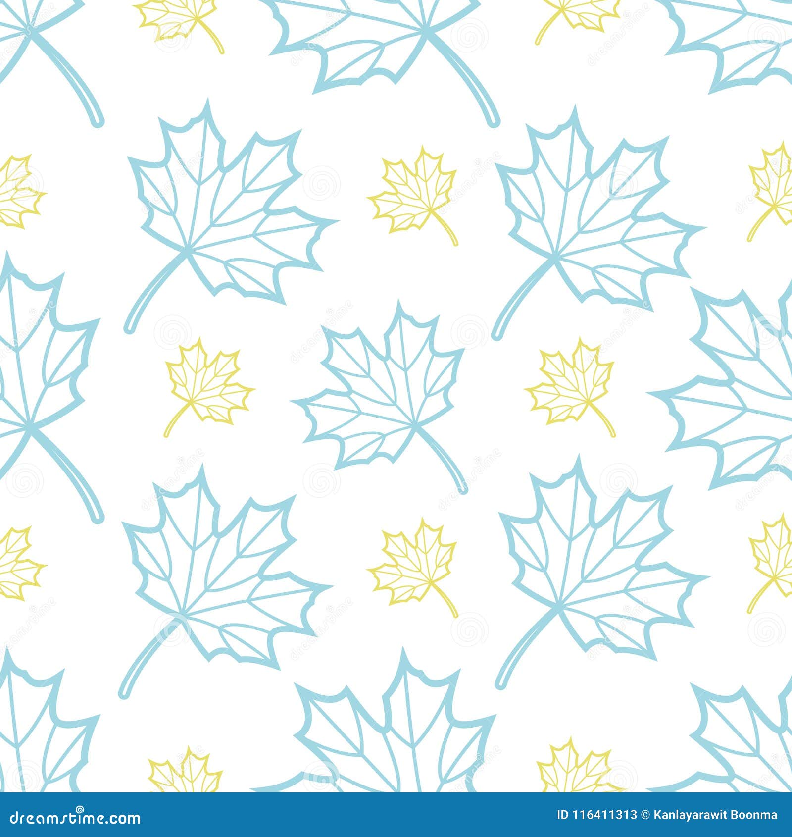 Maple Leaves Random on White Background. Stock Vector - Illustration of ...