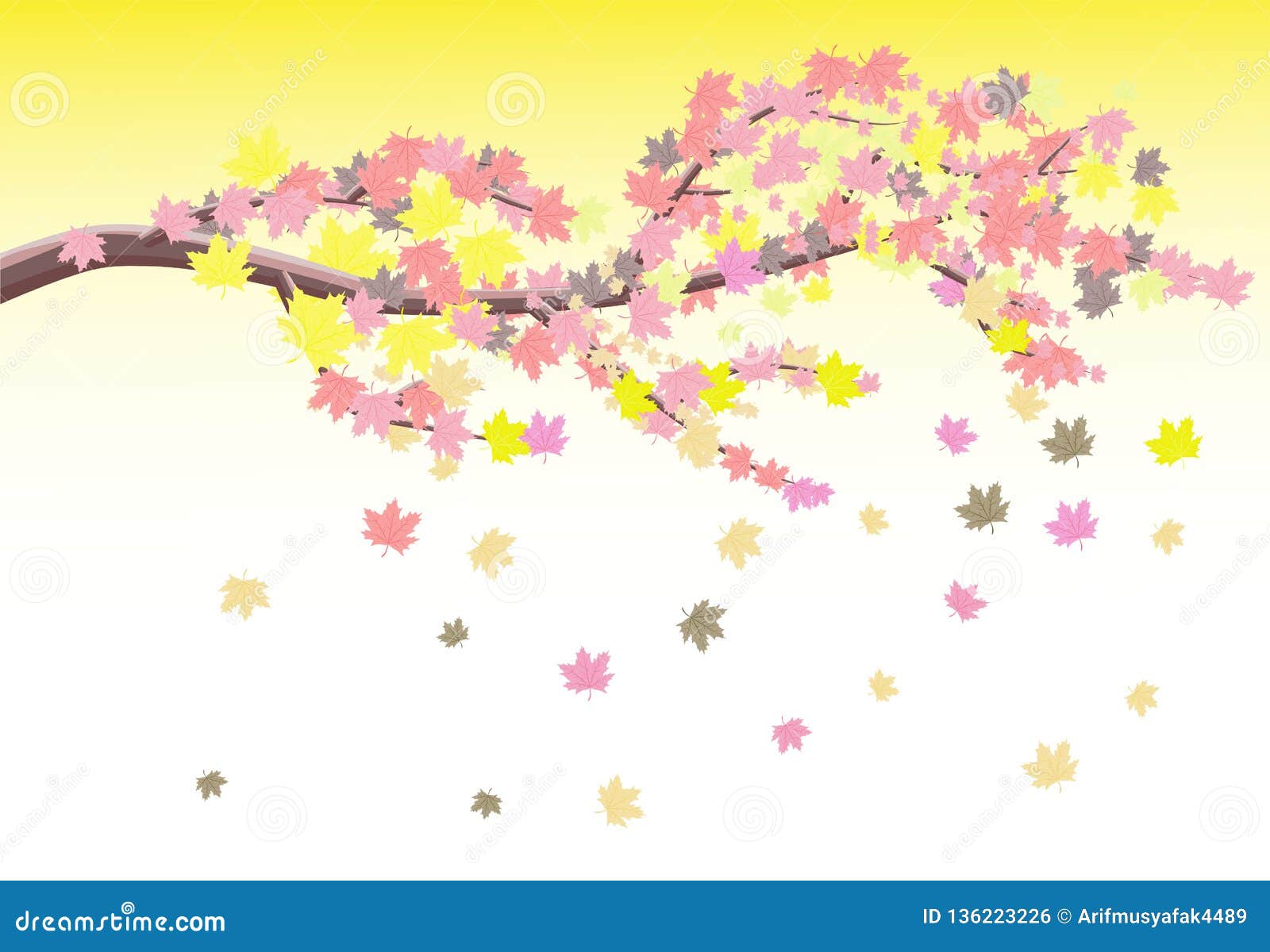 Maple Leaves Swirl and Fall Stock Vector - Illustration of plant ...
