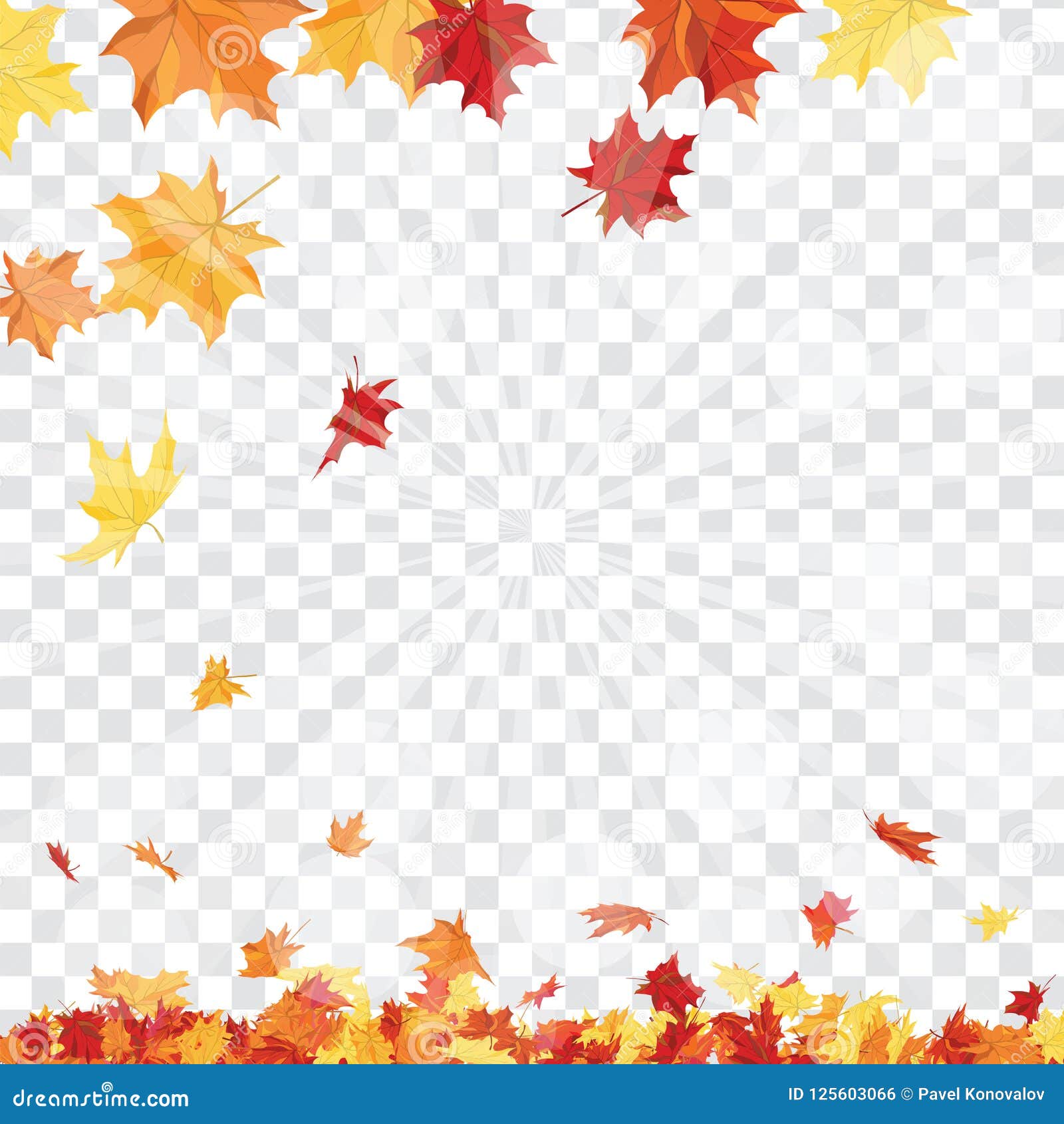 Maple Leaves on Transparency Grid Stock Vector - Illustration of blank ...