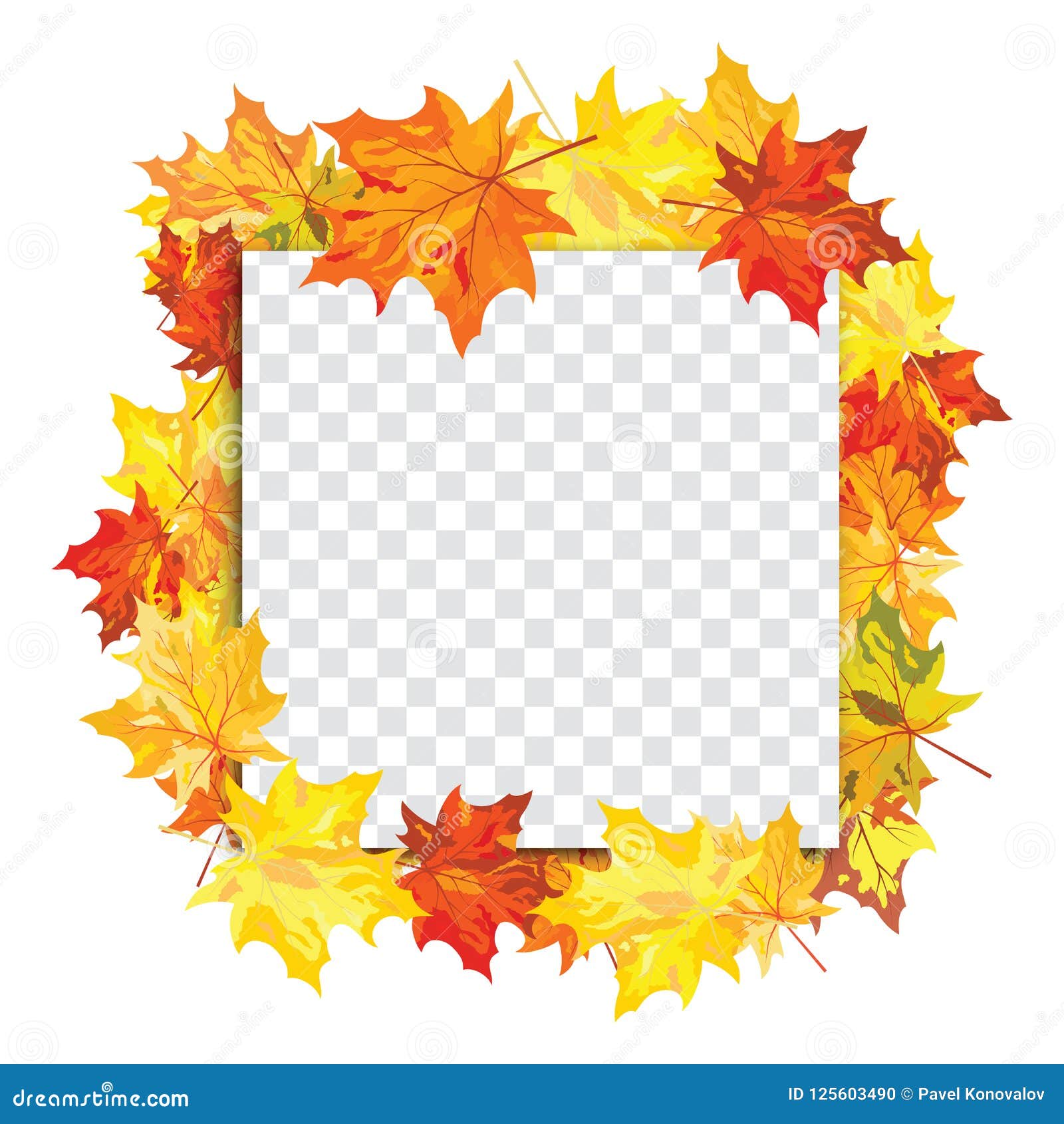 Maple Leaves on Transparency Grid Stock Vector - Illustration of orange ...