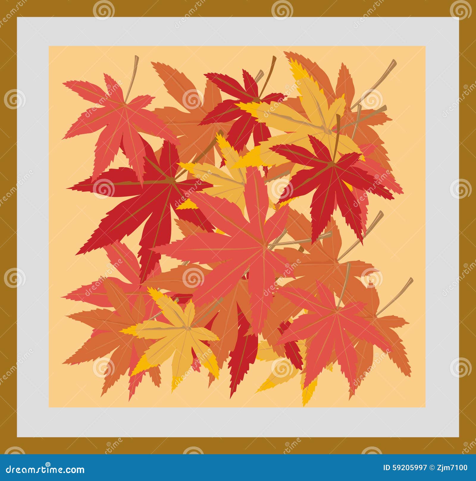 Maple leaves stock vector. Illustration of plant, maple - 59205997