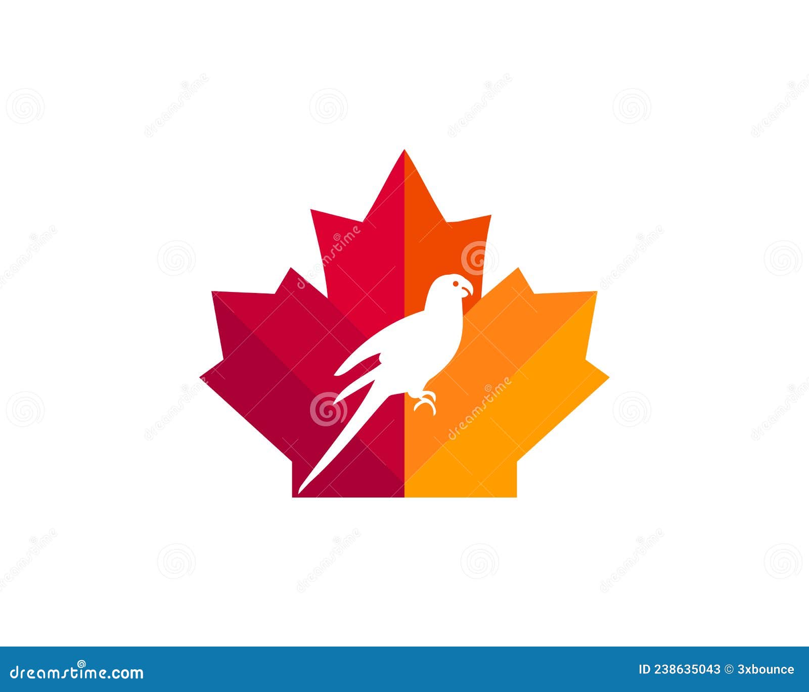 Maple Parrot Logo Design. Canadian Parrot Logo Stock Vector ...