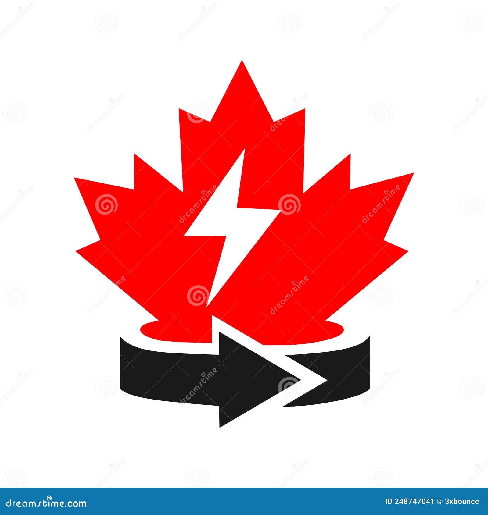 Maple Power Logo Design. Canadian Power Logo Stock Vector ...